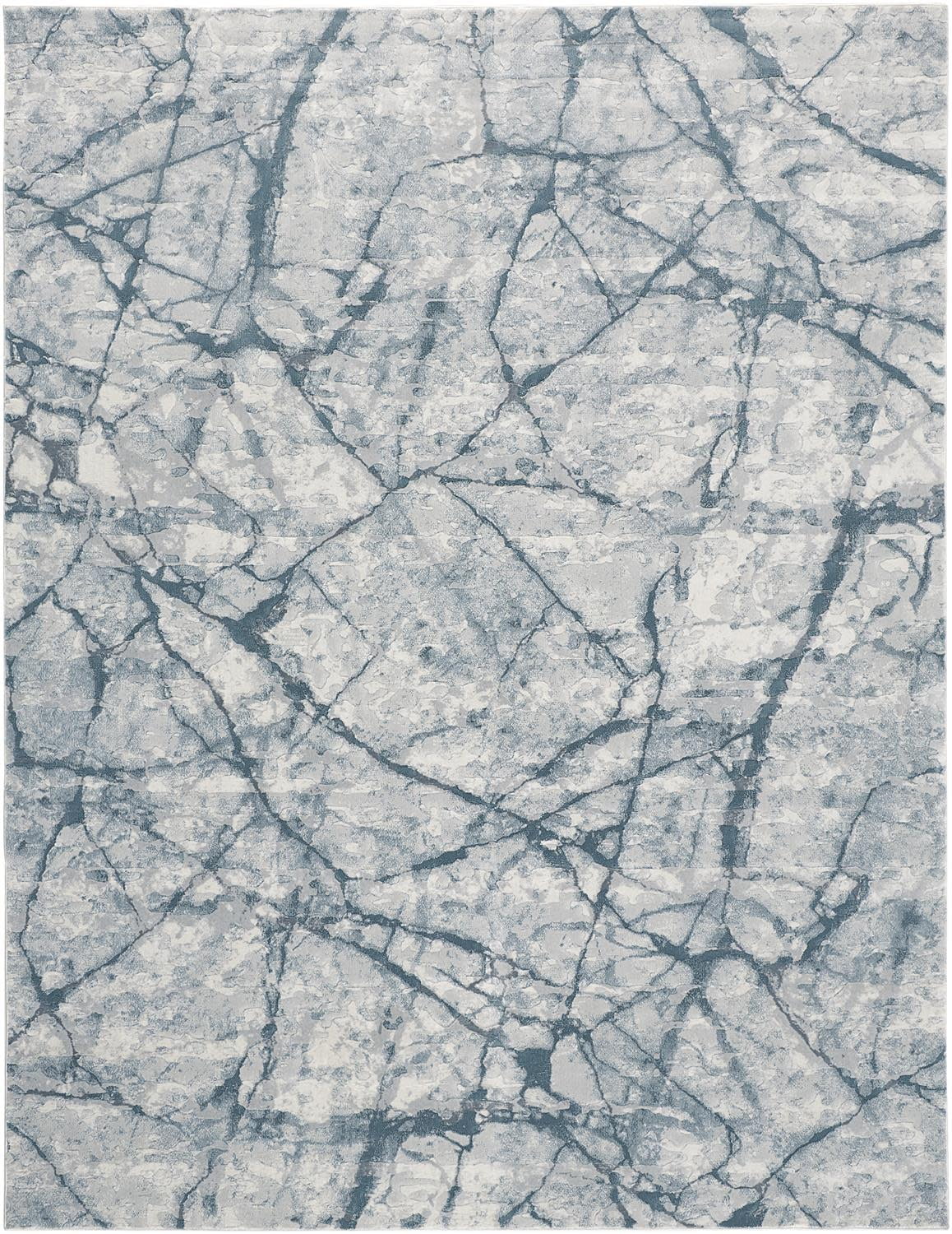 Feizy Atwell Transitional Abstract, Blue/Gray/Ivory, 1'6" x 1'6" Swatch ...