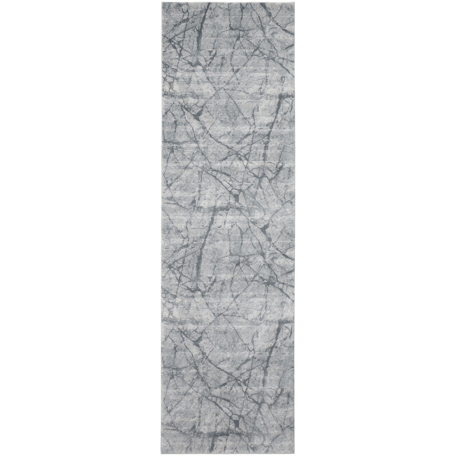 Feizy Atwell Transitional Abstract, Blue/Gray/Ivory, 3' x 8' Runner ...