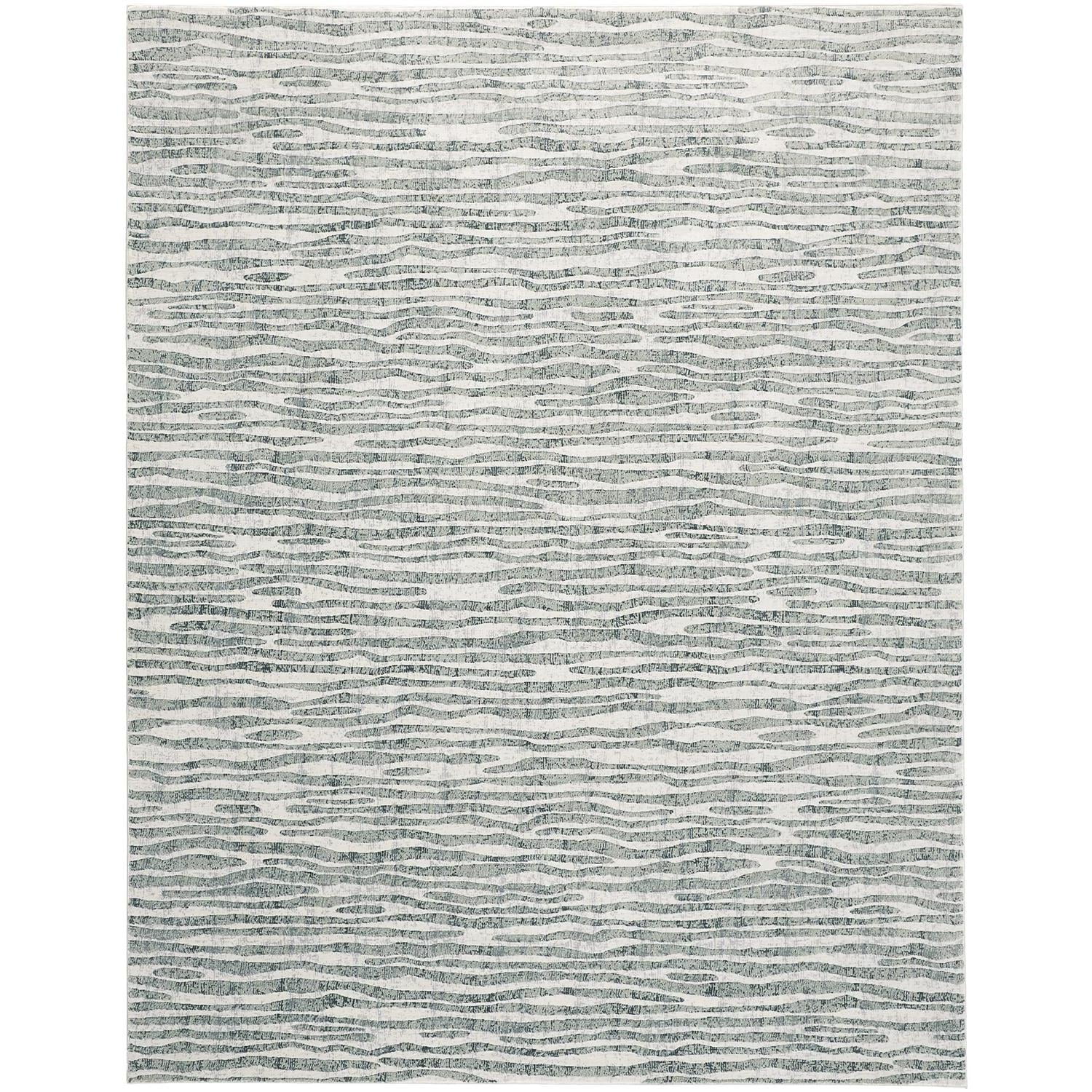 Feizy Atwell Transitional Abstract, Gray/Green/Ivory, 3' x 5' Accent ...
