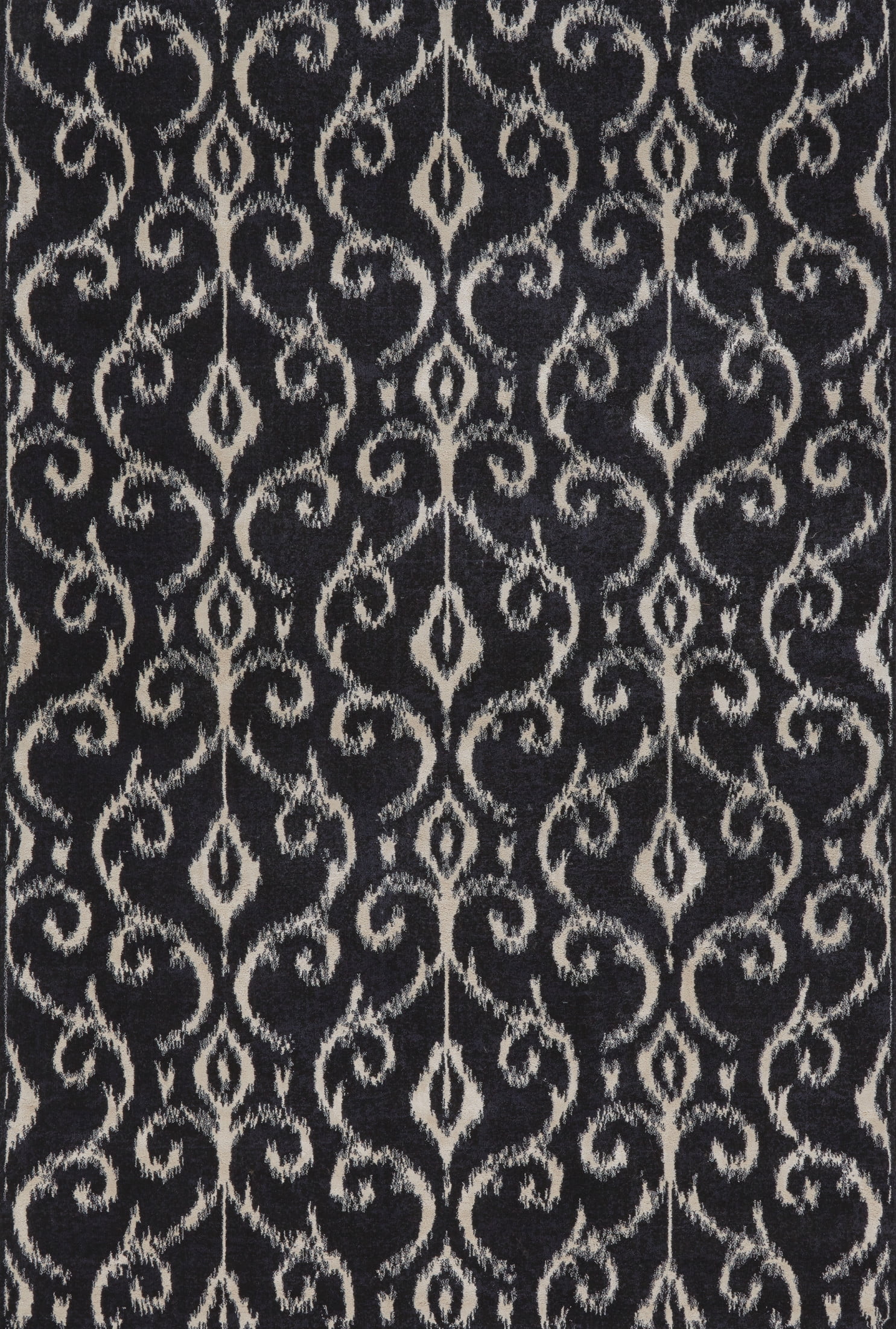 Feizy Azeri Transitional Damask, Black/Ivory, 10' x 13'2" Area Rug ...