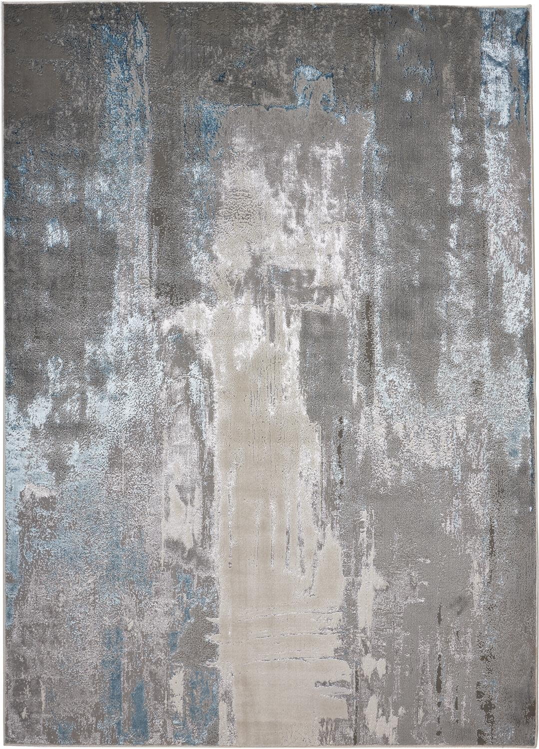 Feizy Azure Modern Abstract, Gray/Ivory/Blue, 13' x 20' Area Rug Easy ...