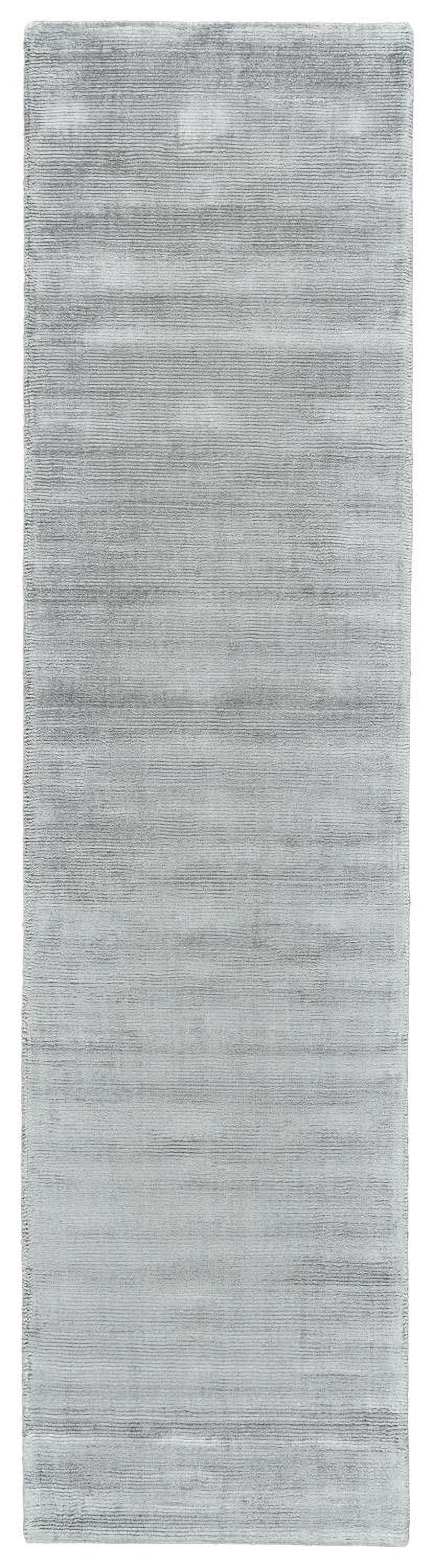Feizy Batisse Modern Solid, Gray, 2'6" x 10' Runner Sheen Handmade ...