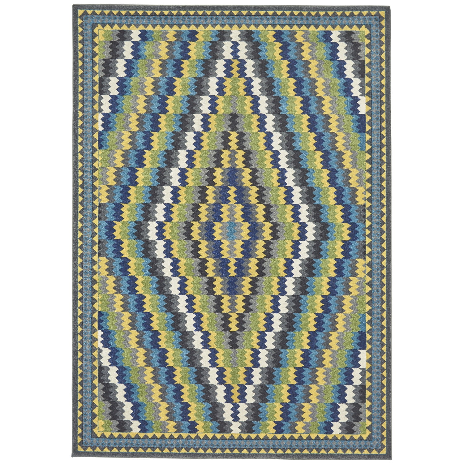 Feizy Brixton Modern Southwestern Green/Blue/Yellow 8' x 11' Area Rug ...
