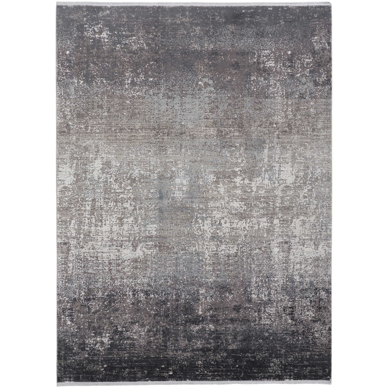 Feizy Cadiz Modern Abstract, Gray/Black/Silver, 7'9" x 11' Area Rug ...