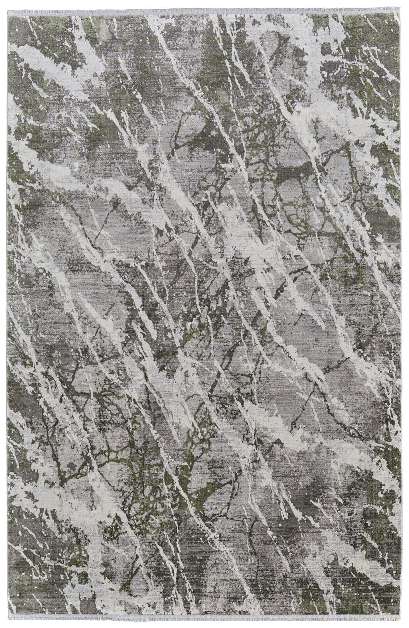 Feizy Cadiz Modern Abstract, Gray/Green/Taupe, 13' x 20' Area Rug Sheen ...