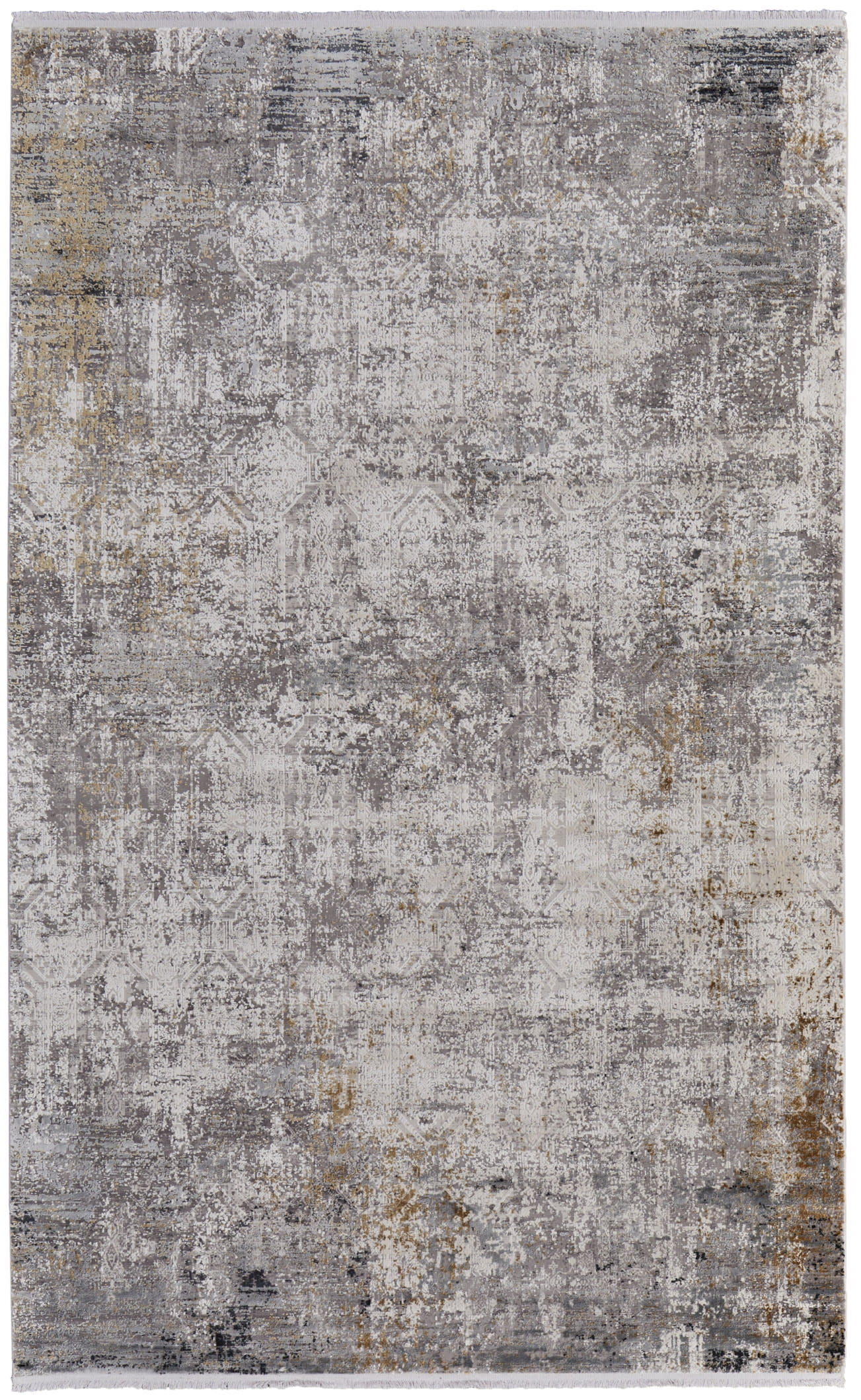 Feizy Cadiz Modern Abstract, Ivory/Taupe/Gray, 6'6" x 9'6" Area Rug ...