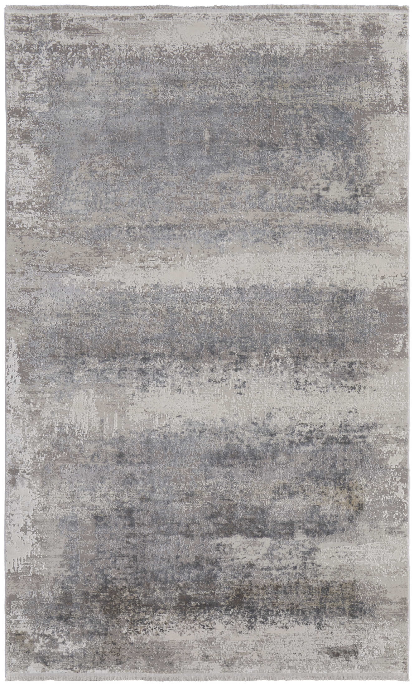 Feizy Cadiz Modern Abstract, Taupe/Gray/Silver, 6'6" x 9'6" Area Rug ...