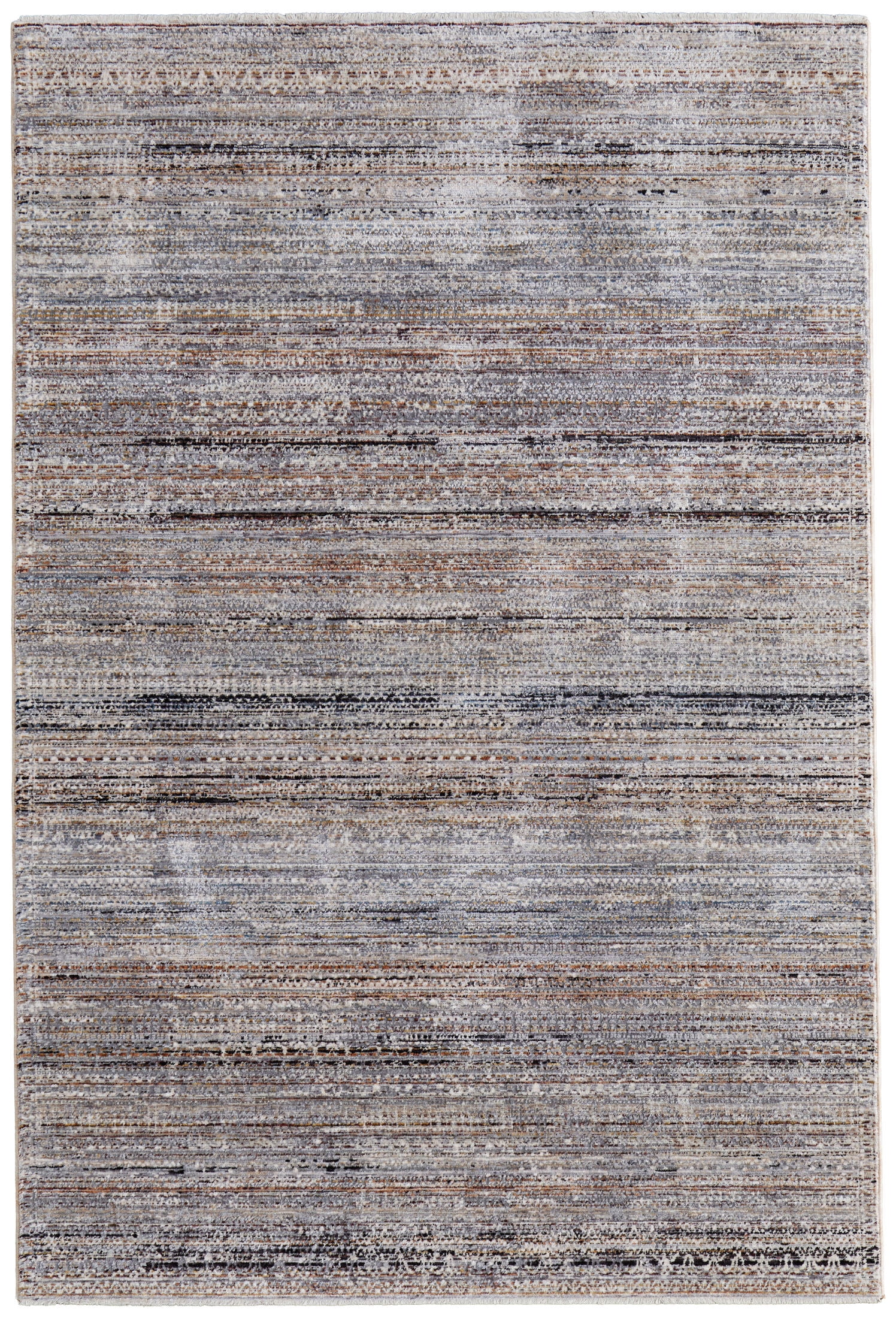 Feizy Caprio Transitional Distressed, Ivory/Gray/Black, 2' x 3'4 ...