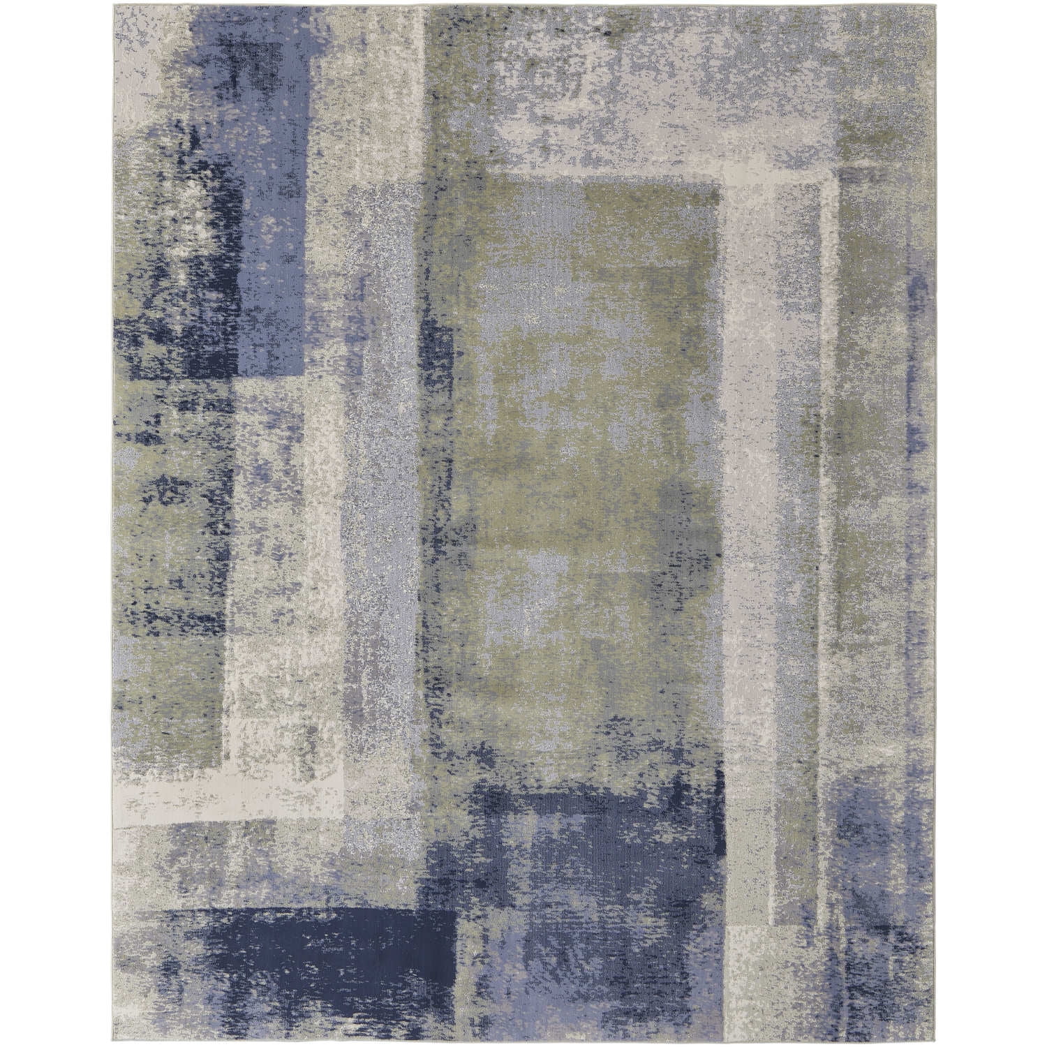 Feizy Clio Modern Abstract, Blue/Green/Ivory, 10' x 13'2" Area Rug Easy ...
