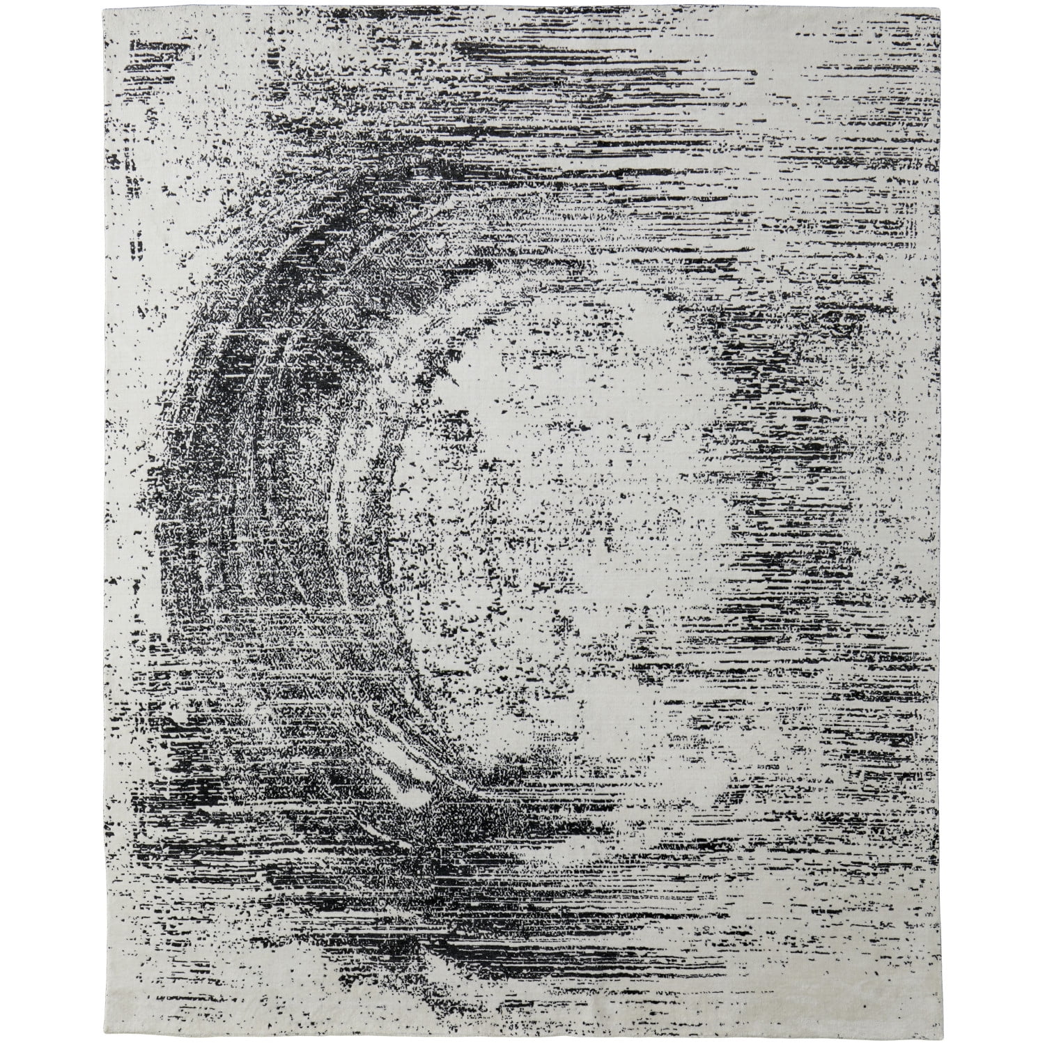 Feizy Coda Modern Abstract, Black/White, 2' x 3' Accent Rug Handmade ...