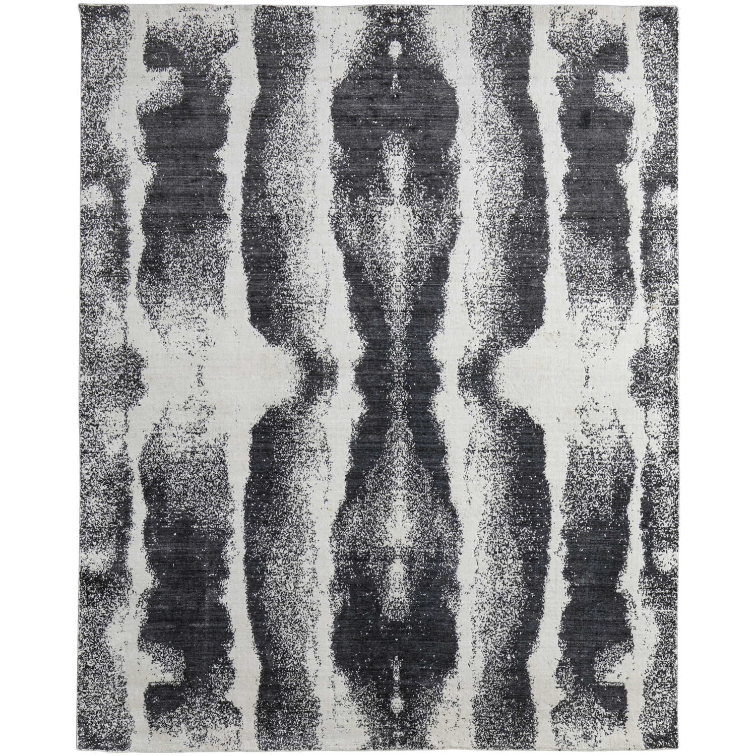 Feizy Coda Modern Abstract, Black/White, 9' x 12' Area Rug Handmade ...