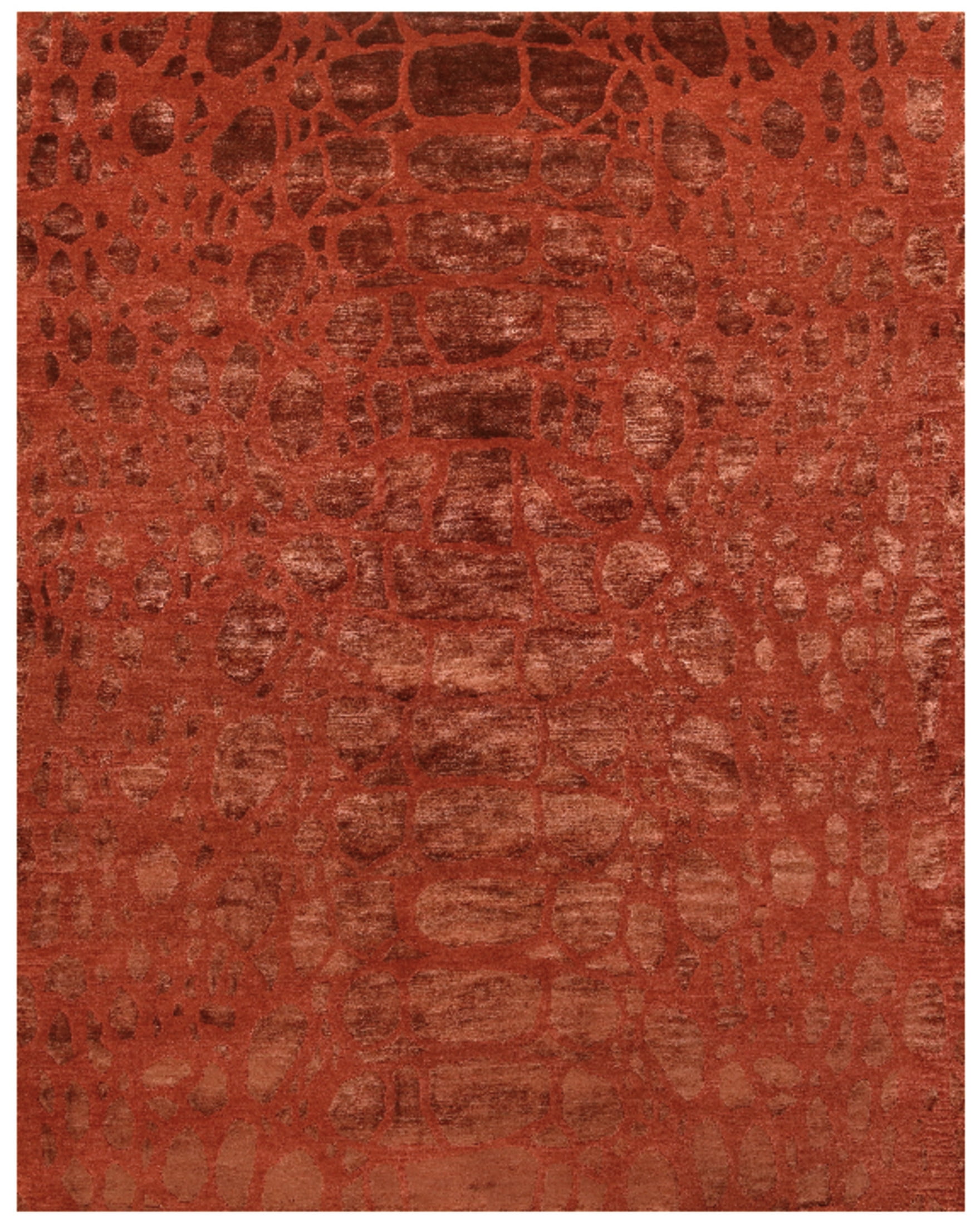 Feizy Congo Modern Animal Print, Red, 5'6" x 8'6" Area Rug Sheen ...