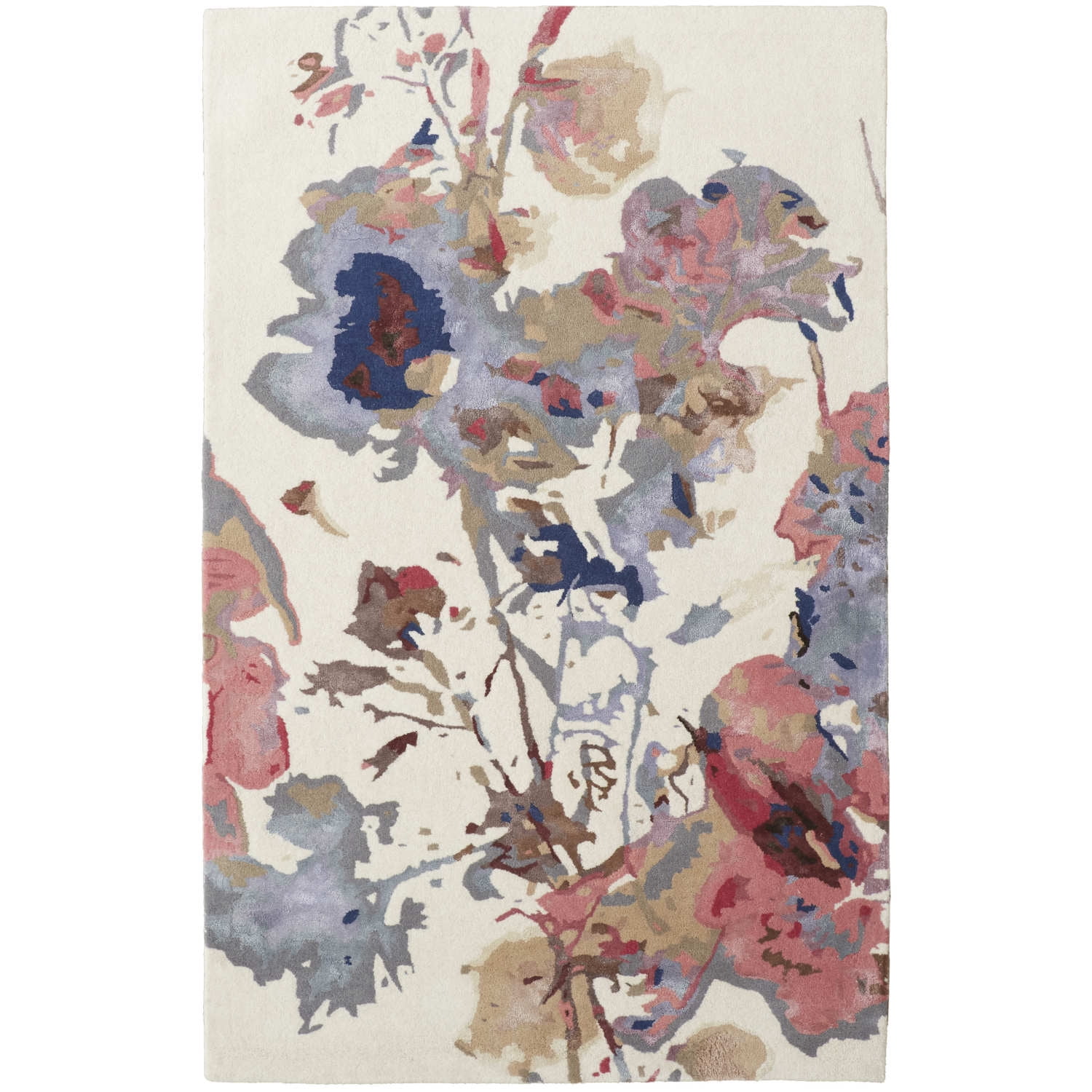 Feizy Dafney Transitional Floral & Botanical, Blue/Pink/Gray, 2' x 3 ...