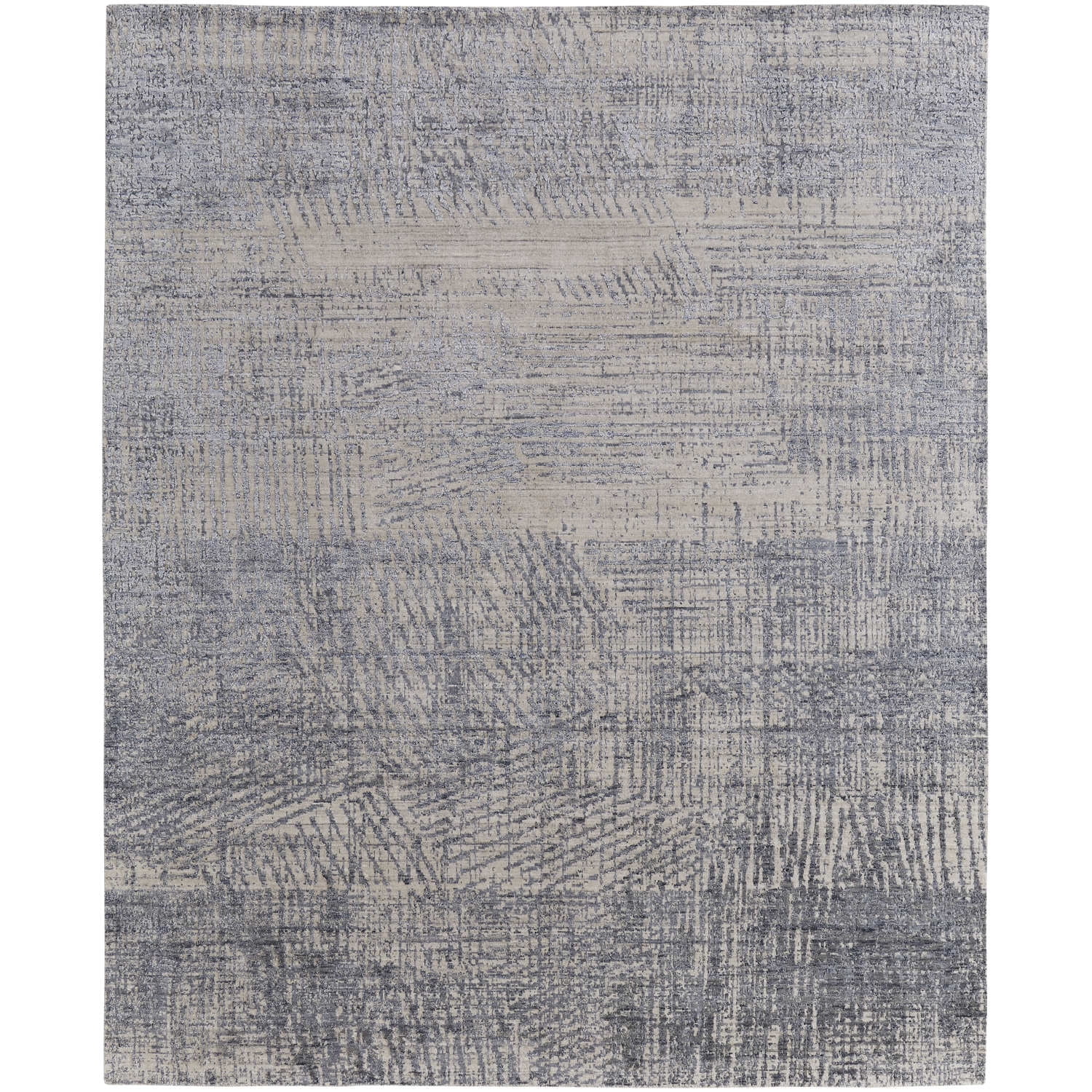 Feizy Eastfield Modern Abstract, Blue/Ivory/Gray, 10' x 14' Area Rug ...