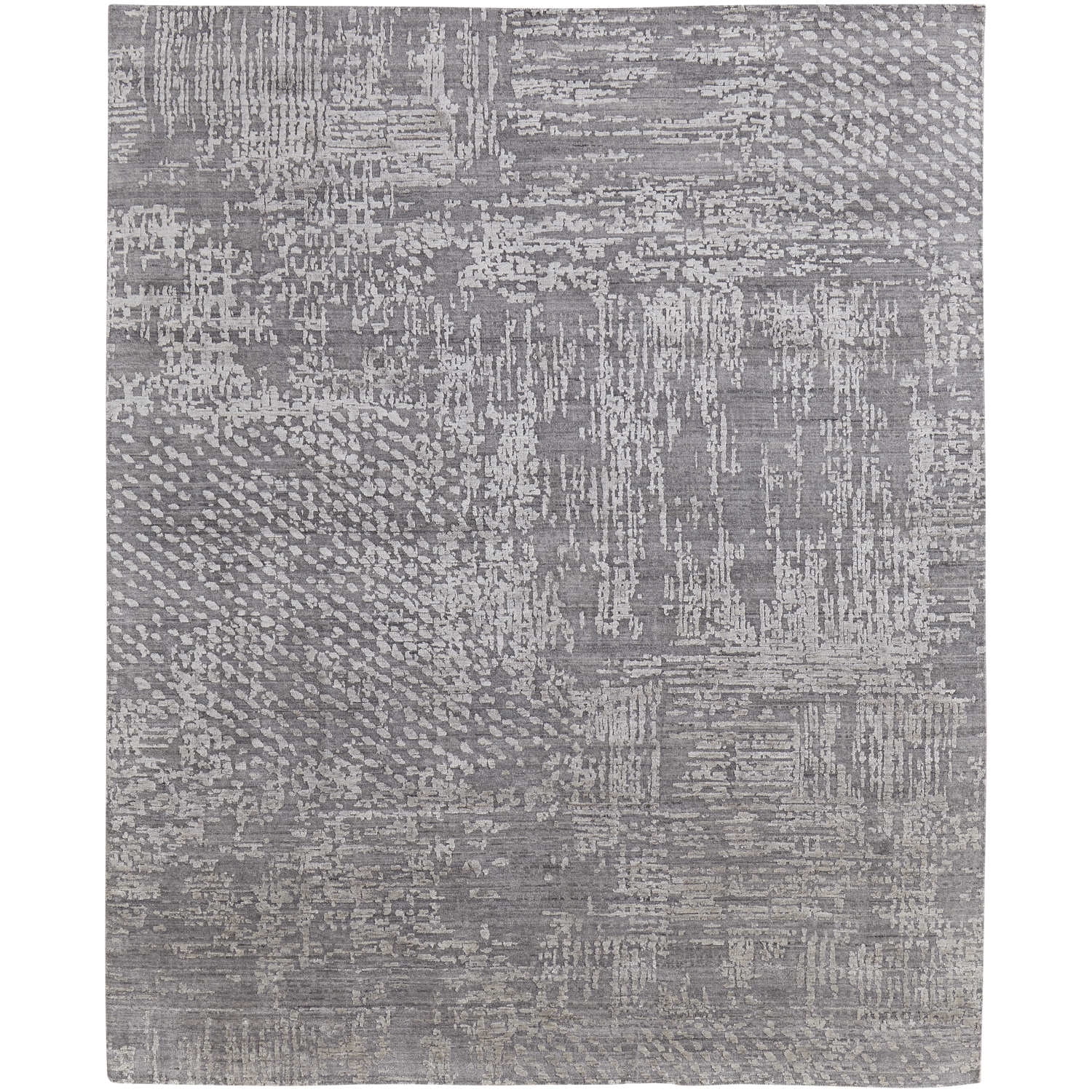 Feizy Eastfield Modern Abstract, Gray, 8' x 10' Area Rug Sheen Handmade ...