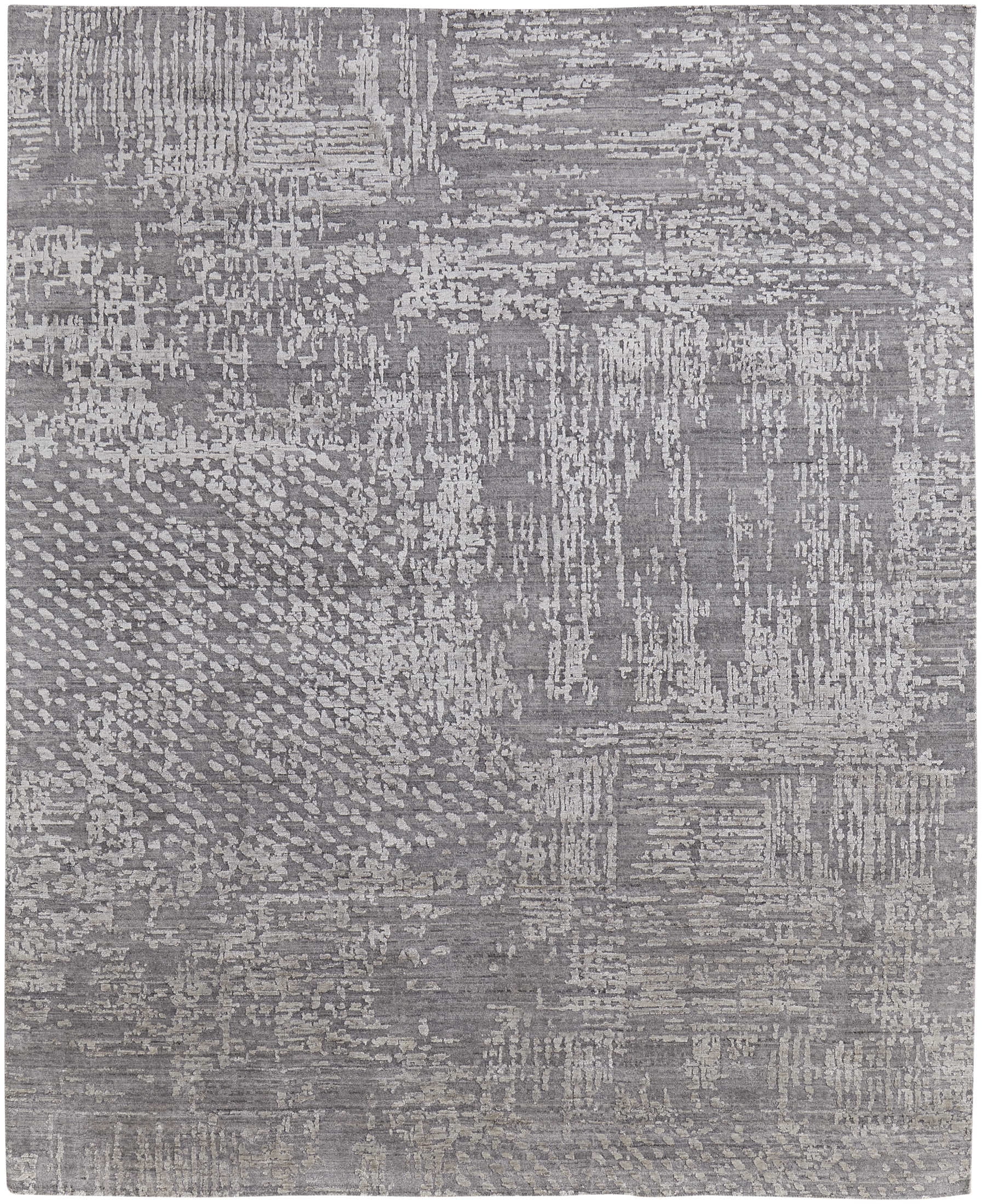 Feizy Eastfield Modern Abstract, Gray, 8' x 10' Area Rug Sheen Handmade ...
