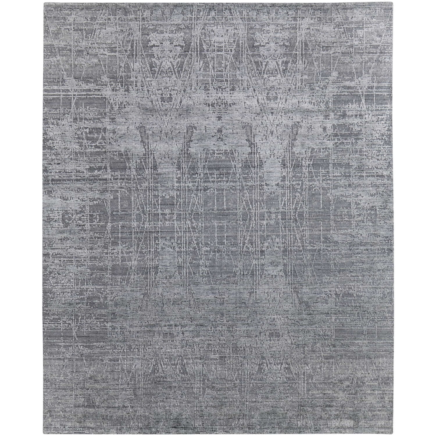 Feizy Eastfield Modern Abstract, Gray, 8' x 10' Area Rug Sheen Handmade ...