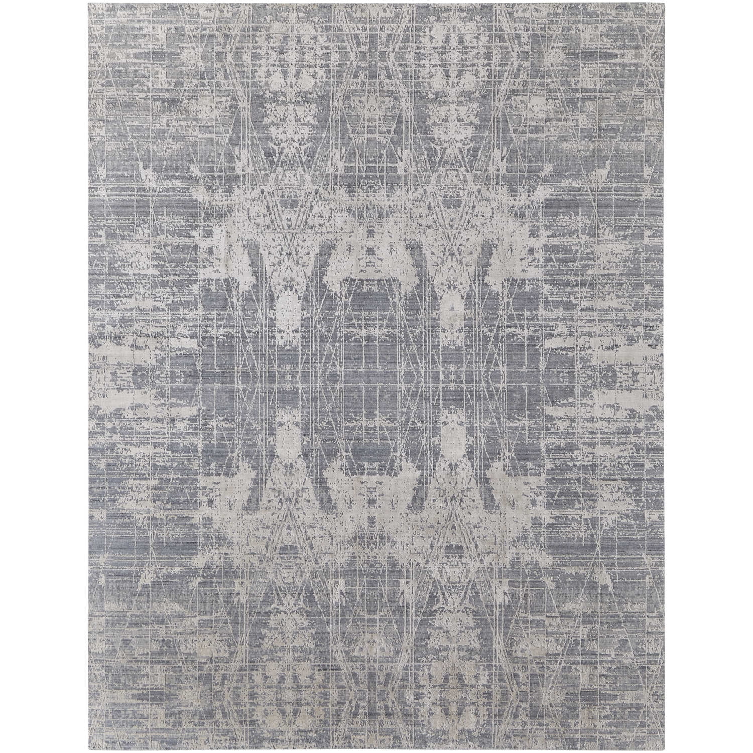 Feizy Eastfield Modern Abstract, Gray, 9' x 12' Area Rug Sheen Handmade ...
