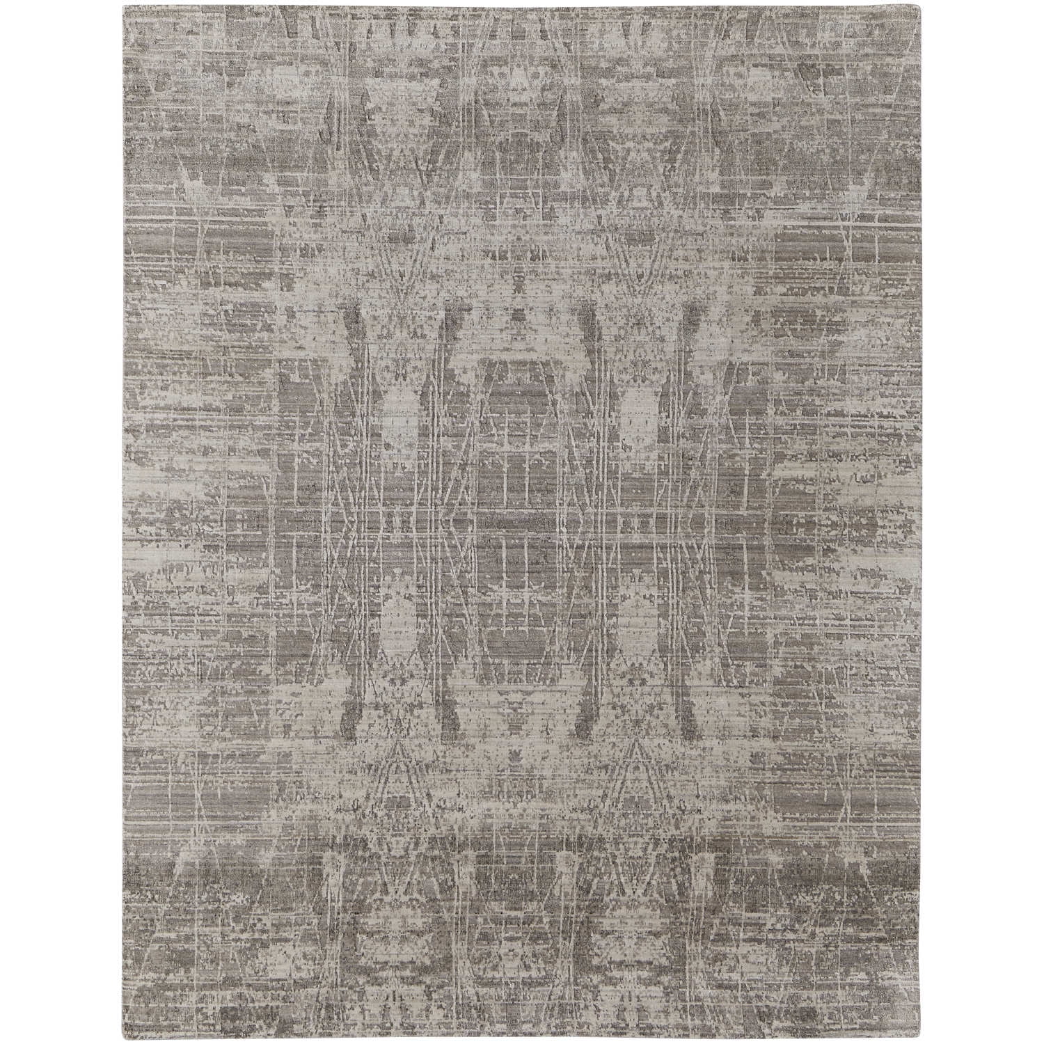 Feizy Eastfield Modern Abstract, Gray/Ivory, 4' x 6' Accent Rug Sheen ...
