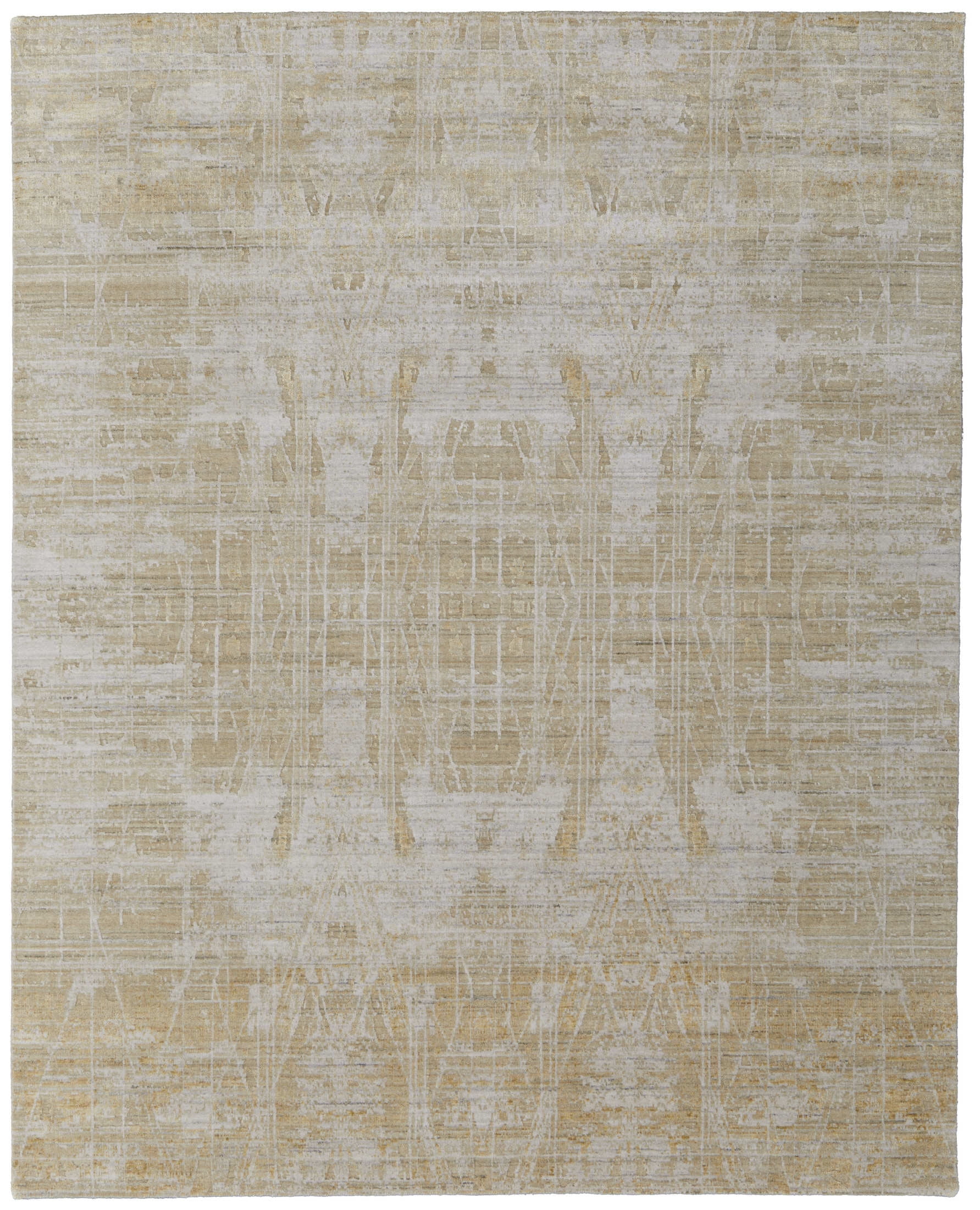 Feizy Eastfield Modern Abstract, Yellow/Ivory/Gold, 9' x 12' Area Rug ...
