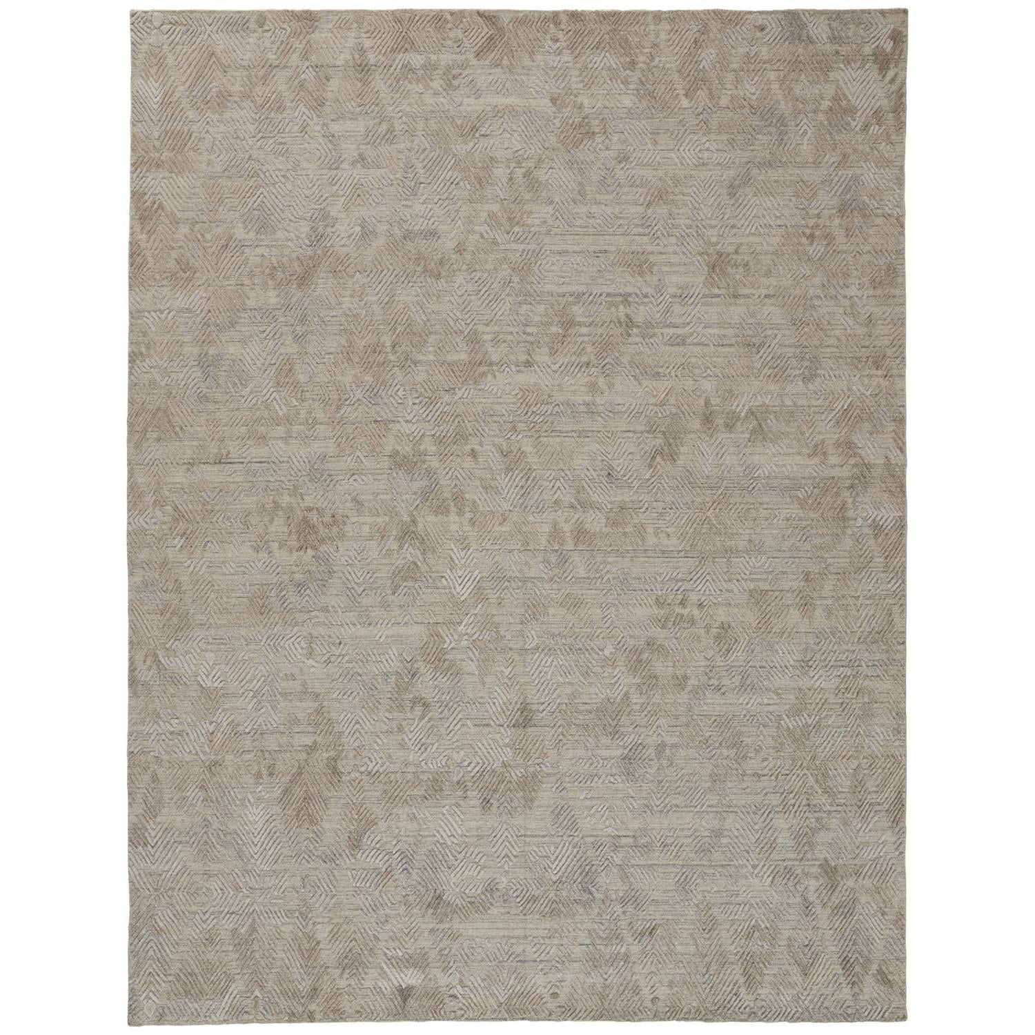 Feizy Elias Modern Abstract, Gray/Taupe, 2' x 3' Accent Rug Sheen Fade ...