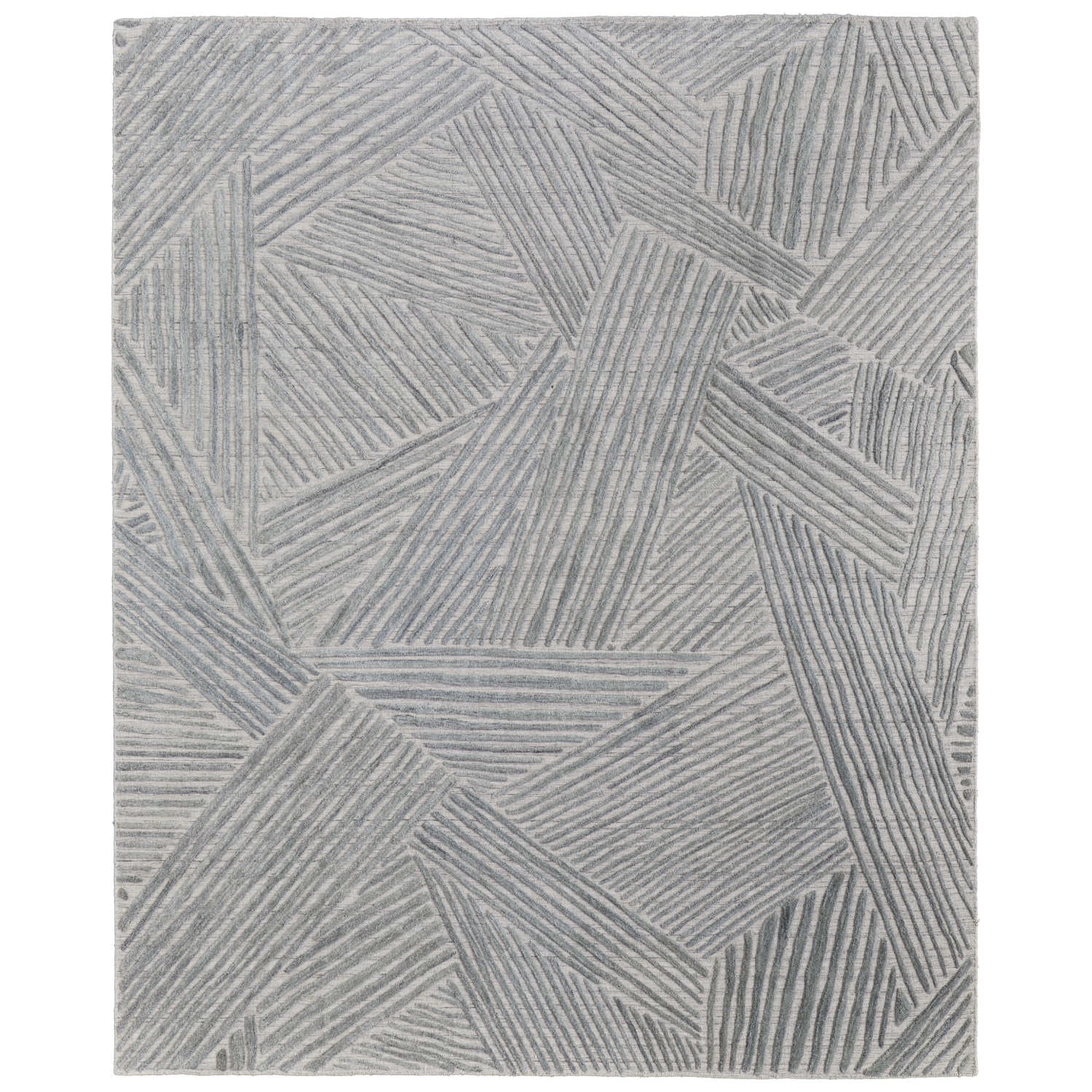 Feizy Elias Modern Abstract, Green/Ivory/Tan, 10' x 14' Area Rug Sheen ...
