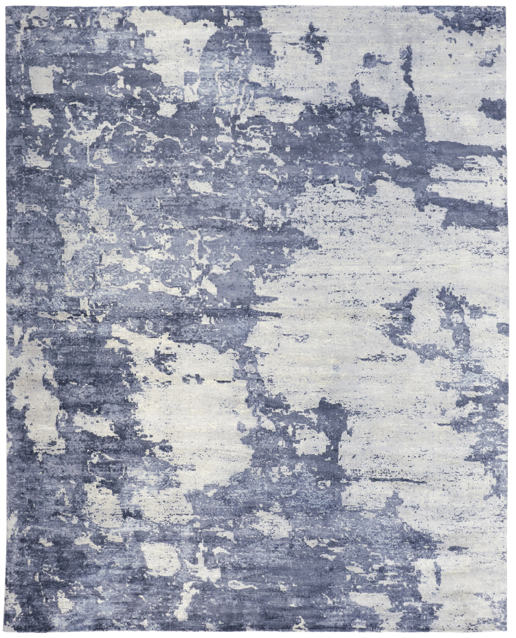 Feizy Emory Modern Abstract, Blue/Gray/Ivory, 8' x 10' Area Rug Sheen ...