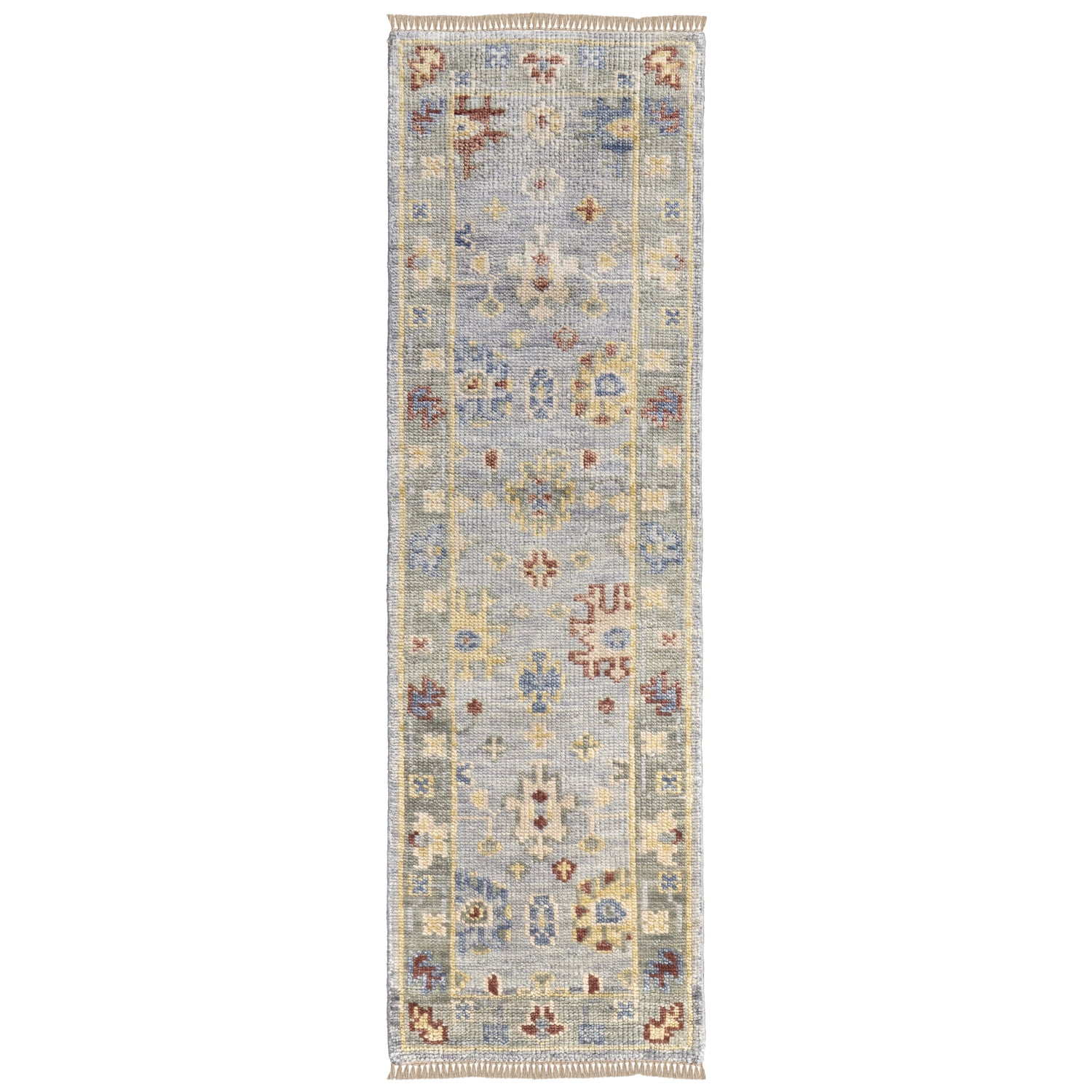 Feizy Fillmore Traditional Floral & Botanical, Blue/Taupe/Gray, 2'6" x ...