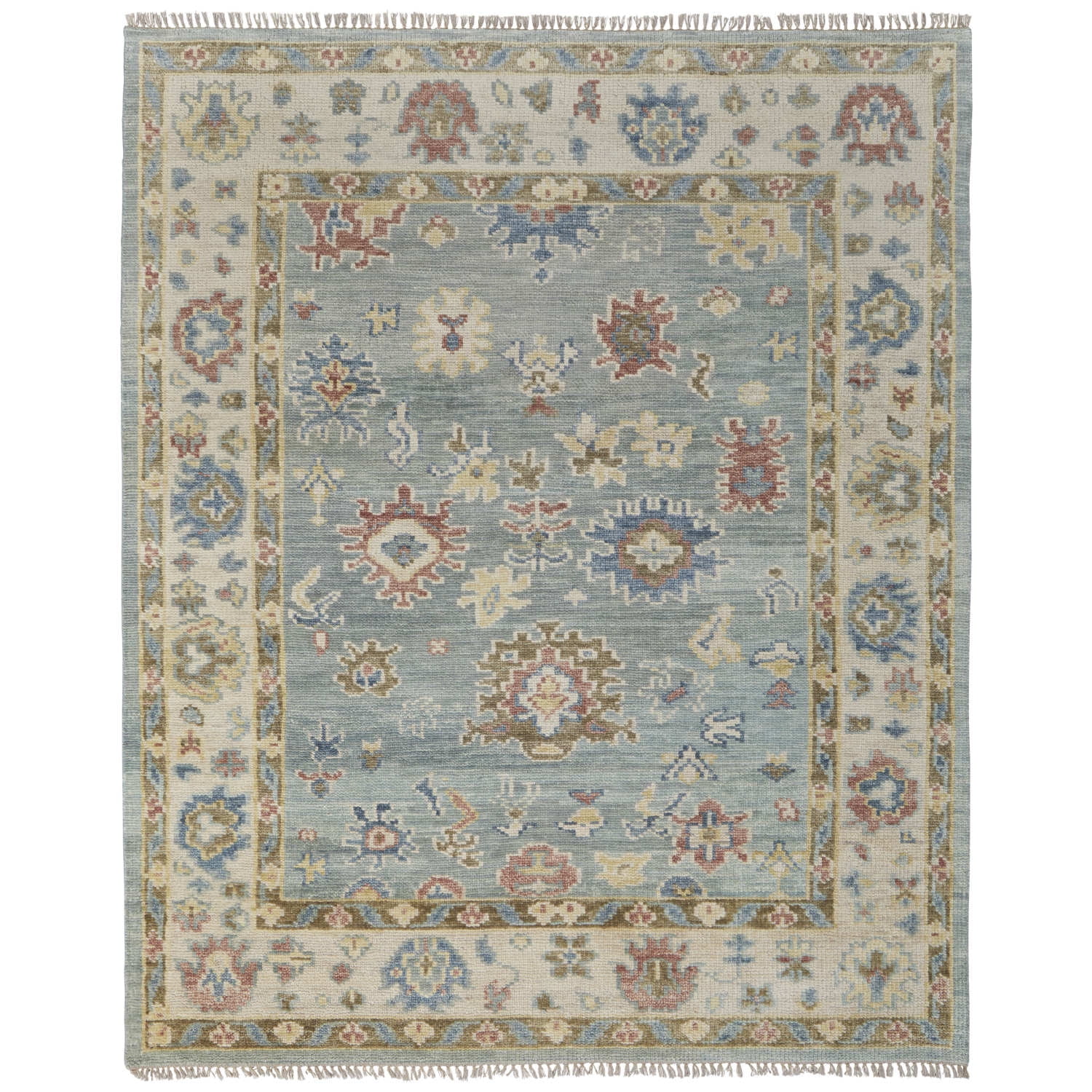 Feizy Fillmore Transitional Floral & Botanical, Blue/Ivory/Yellow, 10' x 14' Area Rug Easy Care ...