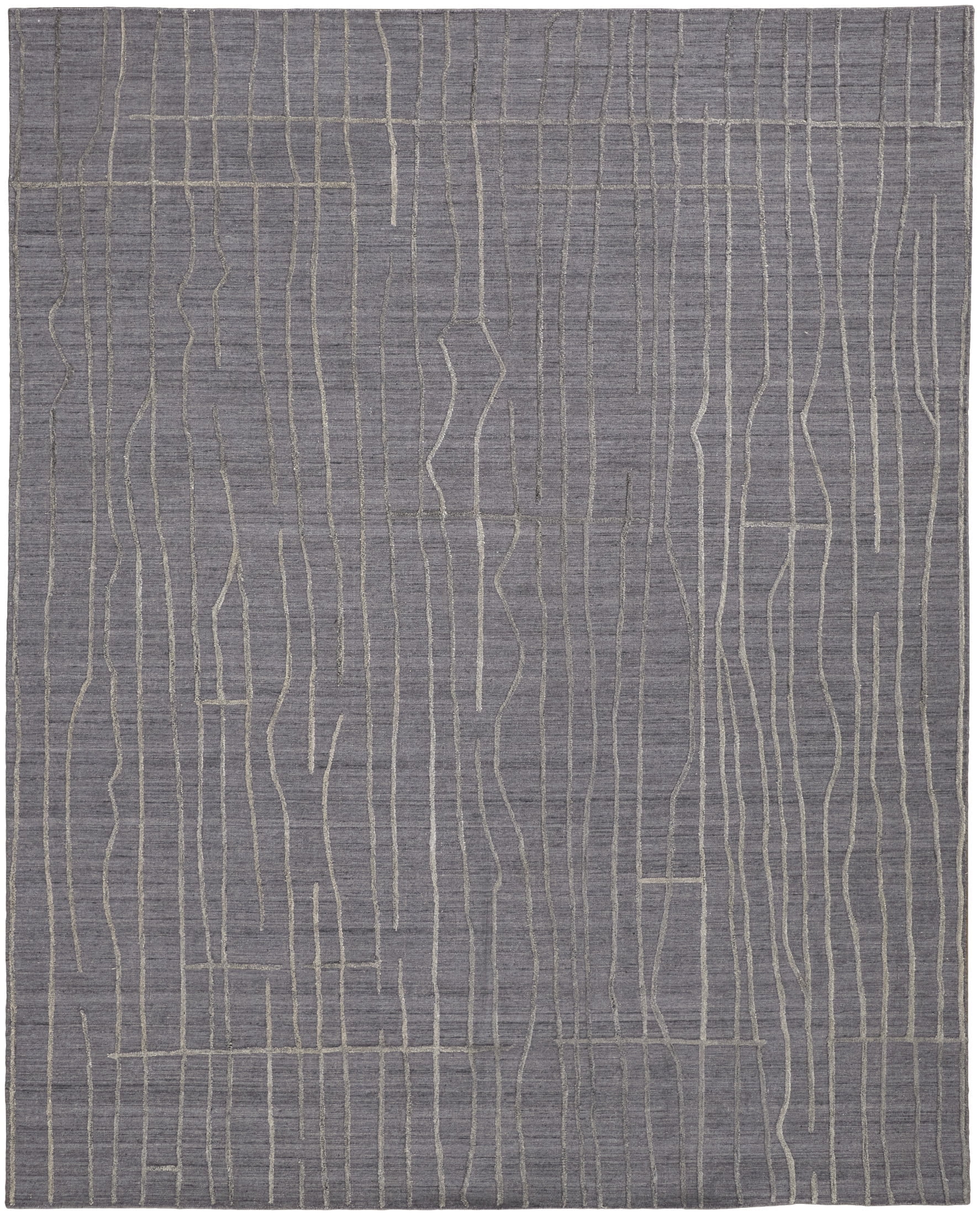 Feizy Haverhill Transitional Solid, Gray/Silver, 1'6" x 1'6" Swatch ...