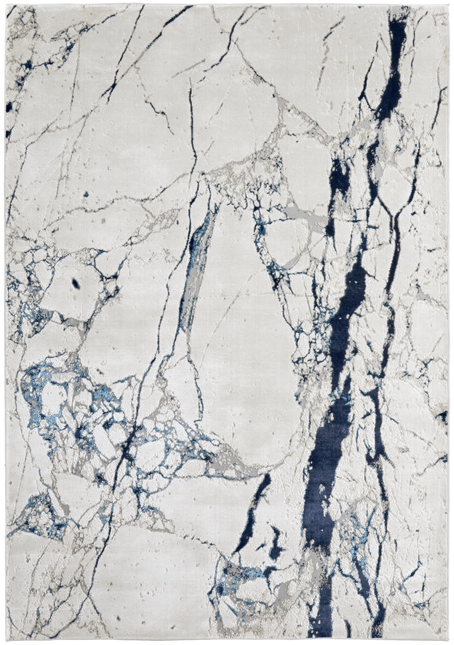 Feizy Indio Modern Abstract, Ivory/Blue/Black, 1'6" x 1'6" Swatch Stain ...