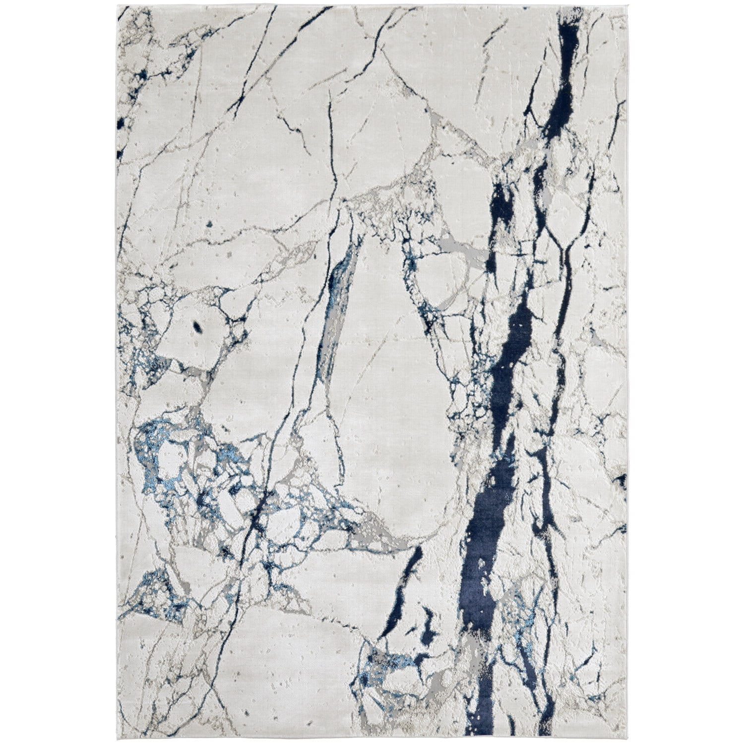 Feizy Indio Modern Abstract, Ivory/Blue/Black, 5' x 8' Area Rug Stain ...