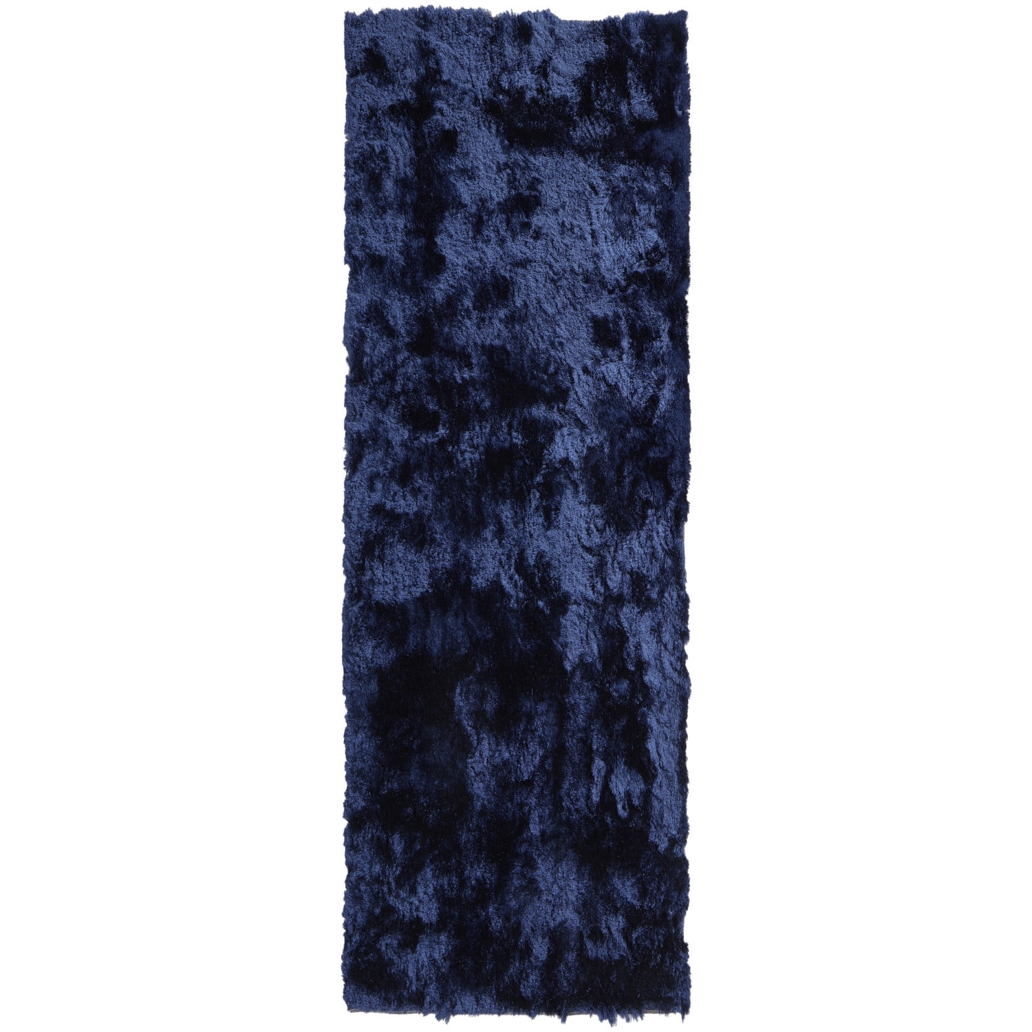 Feizy Indochine Modern Solid, Blue/Black, 2'6" x 6' Runner Sheen Fade ...