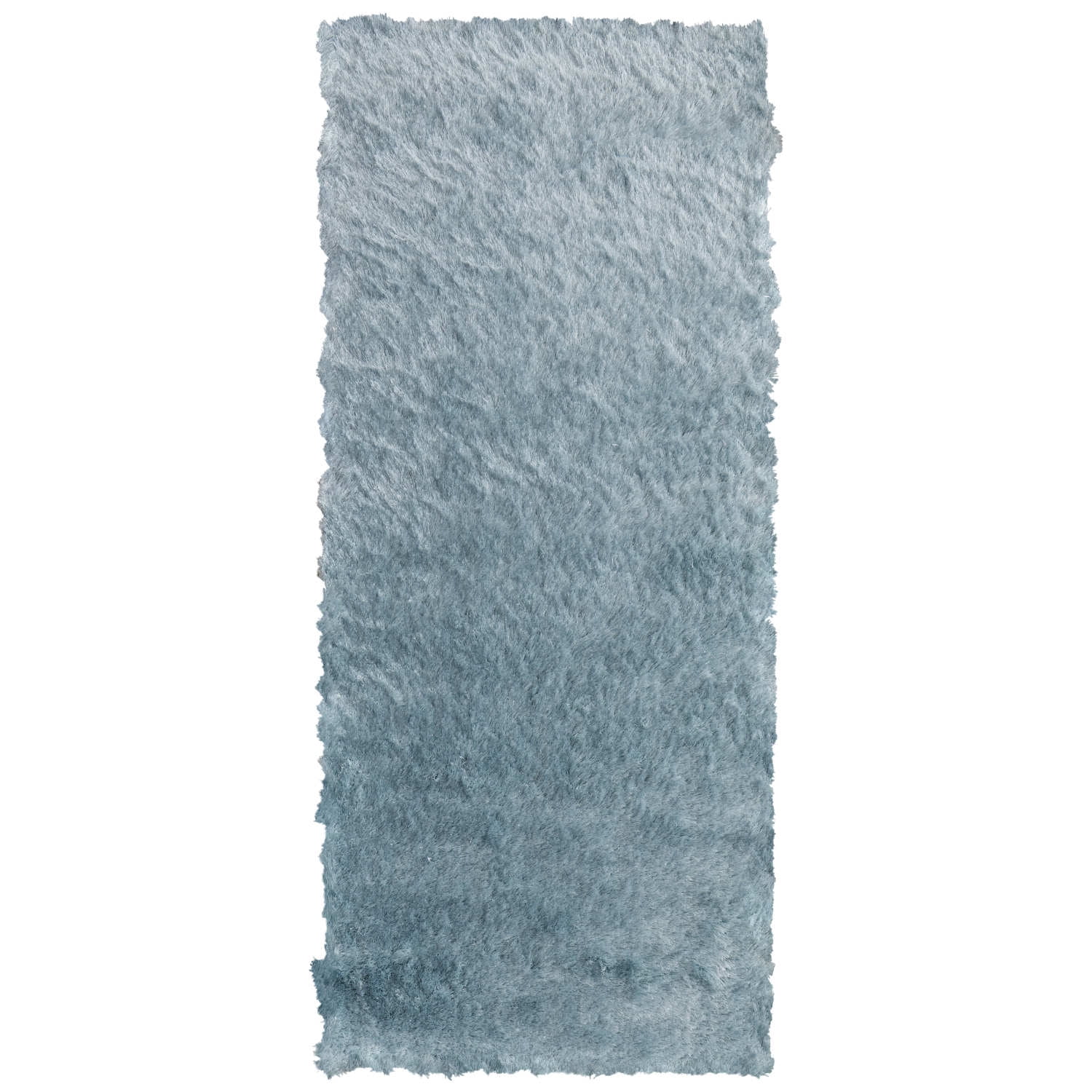 Feizy Indochine Modern Solid, Blue/Silver, 2'6" x 6' Runner Sheen Fade ...