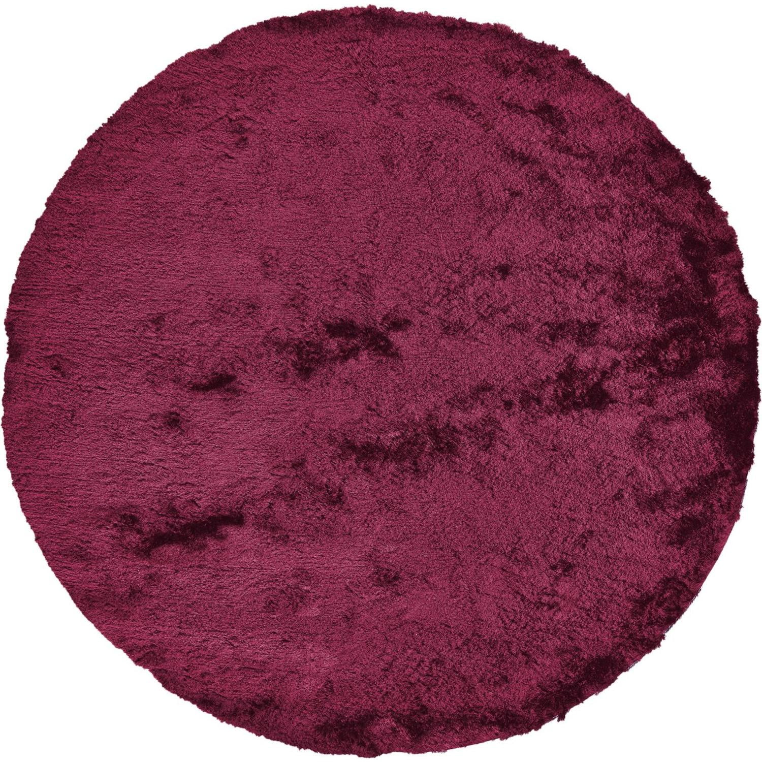 Feizy Indochine Modern Solid, Red/Purple, 10' x 10' Round Rug Sheen ...