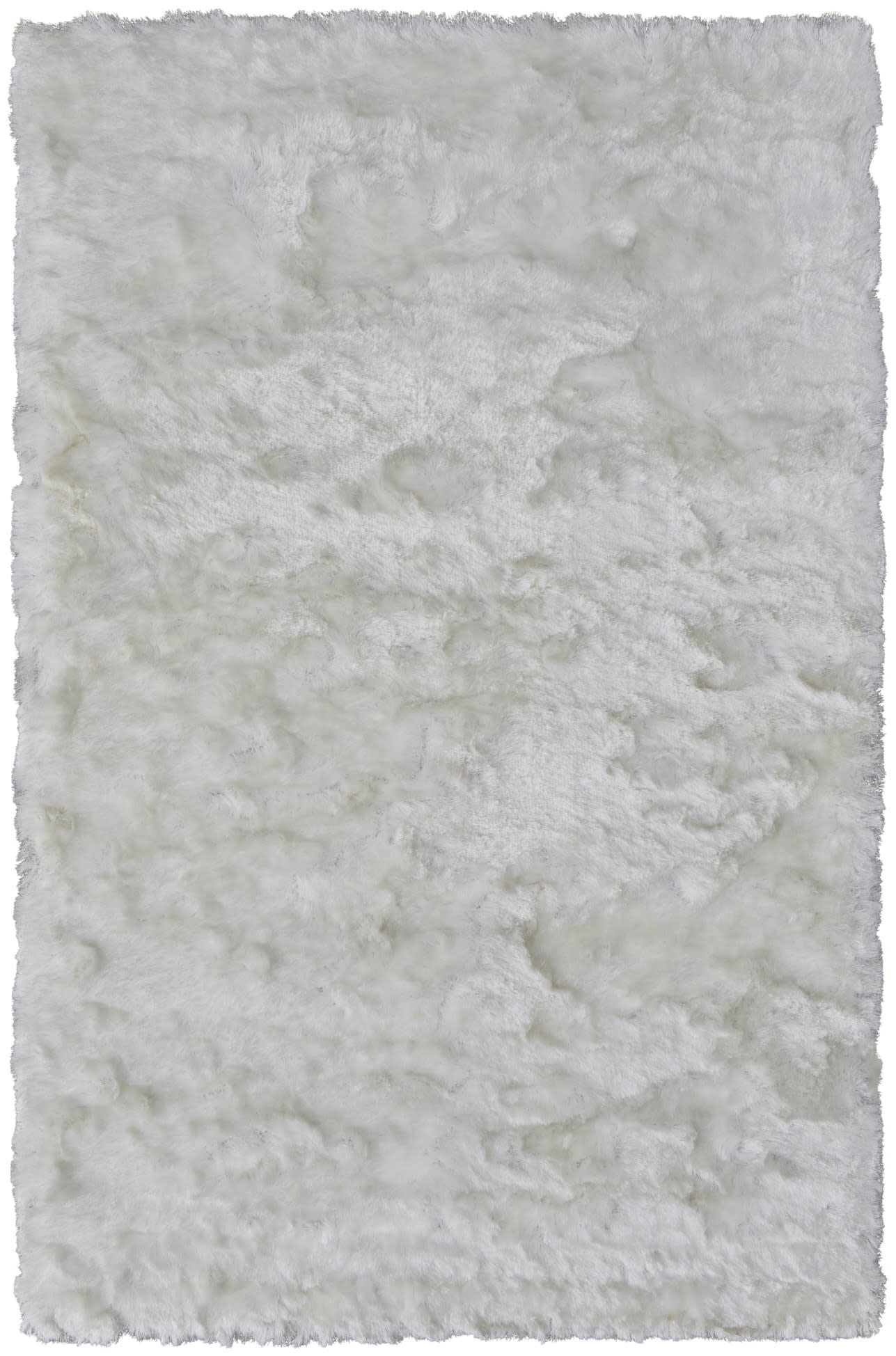 Feizy Indochine Modern Solid, White, 5' x 8' Area Rug Sheen Fade ...