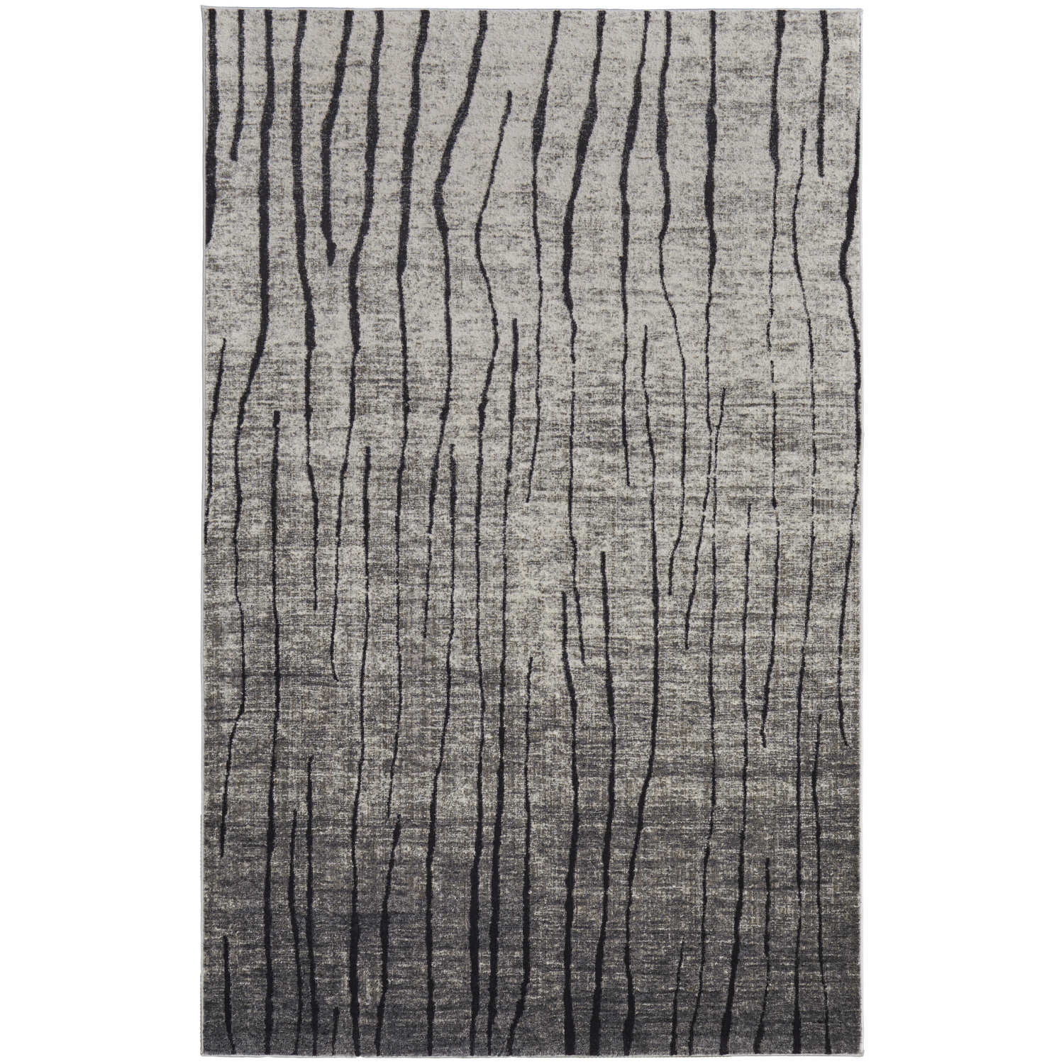 Feizy Kano Transitional Abstract, Gray/Black/Taupe, 4'3" x 6'3" Accent ...