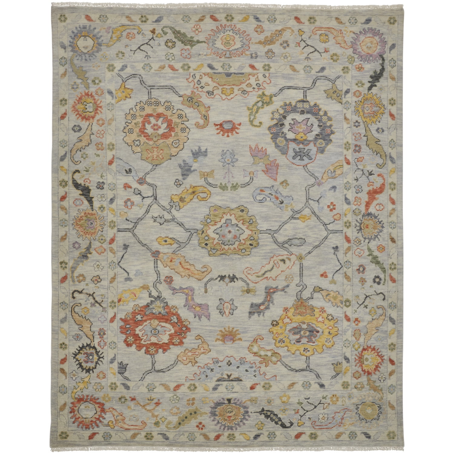 Feizy Karina Traditional Persian, Gray/Yellow/Red, 2' x 3' Accent Rug ...