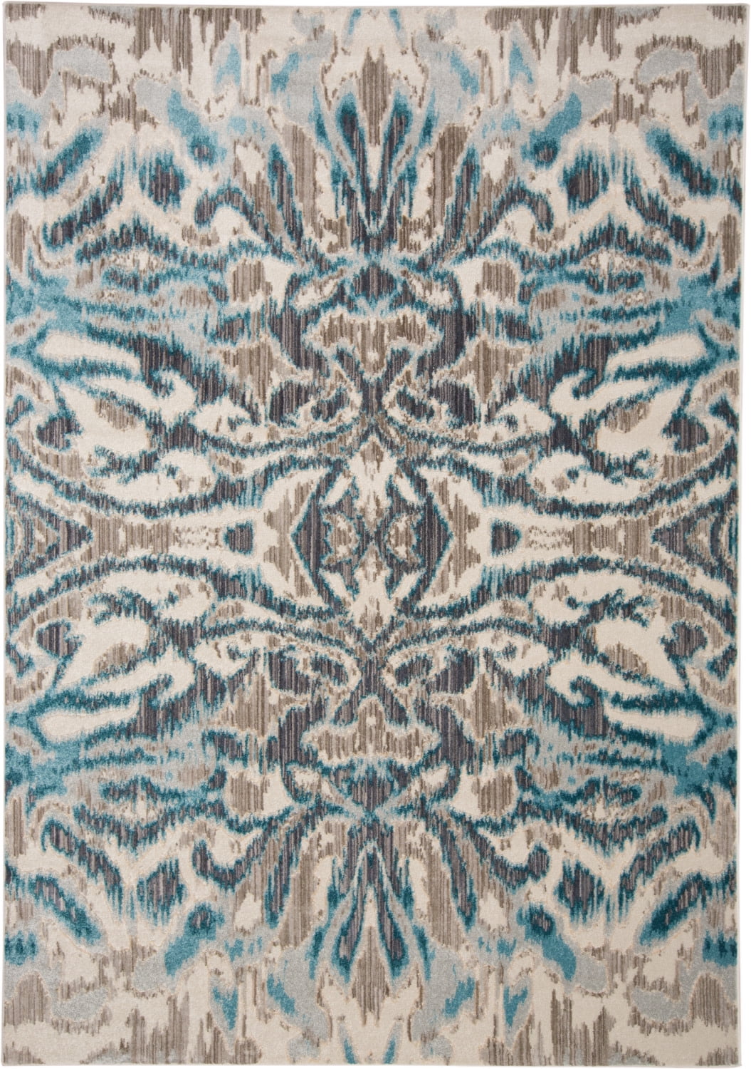 Feizy Keats Transitional Abstract, Blue/Taupe/Gray, 0'6" x 0'6" Swatch ...