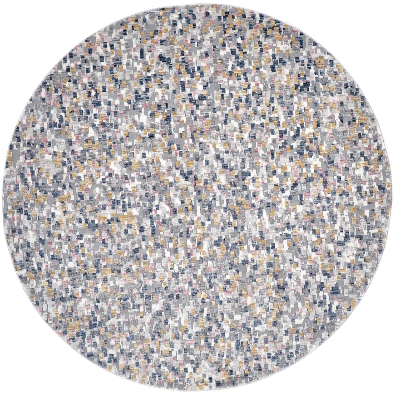 Feizy Kyra Transitional Color Block, Taupe/Tan/Orange, 5'6" x 5'6 ...