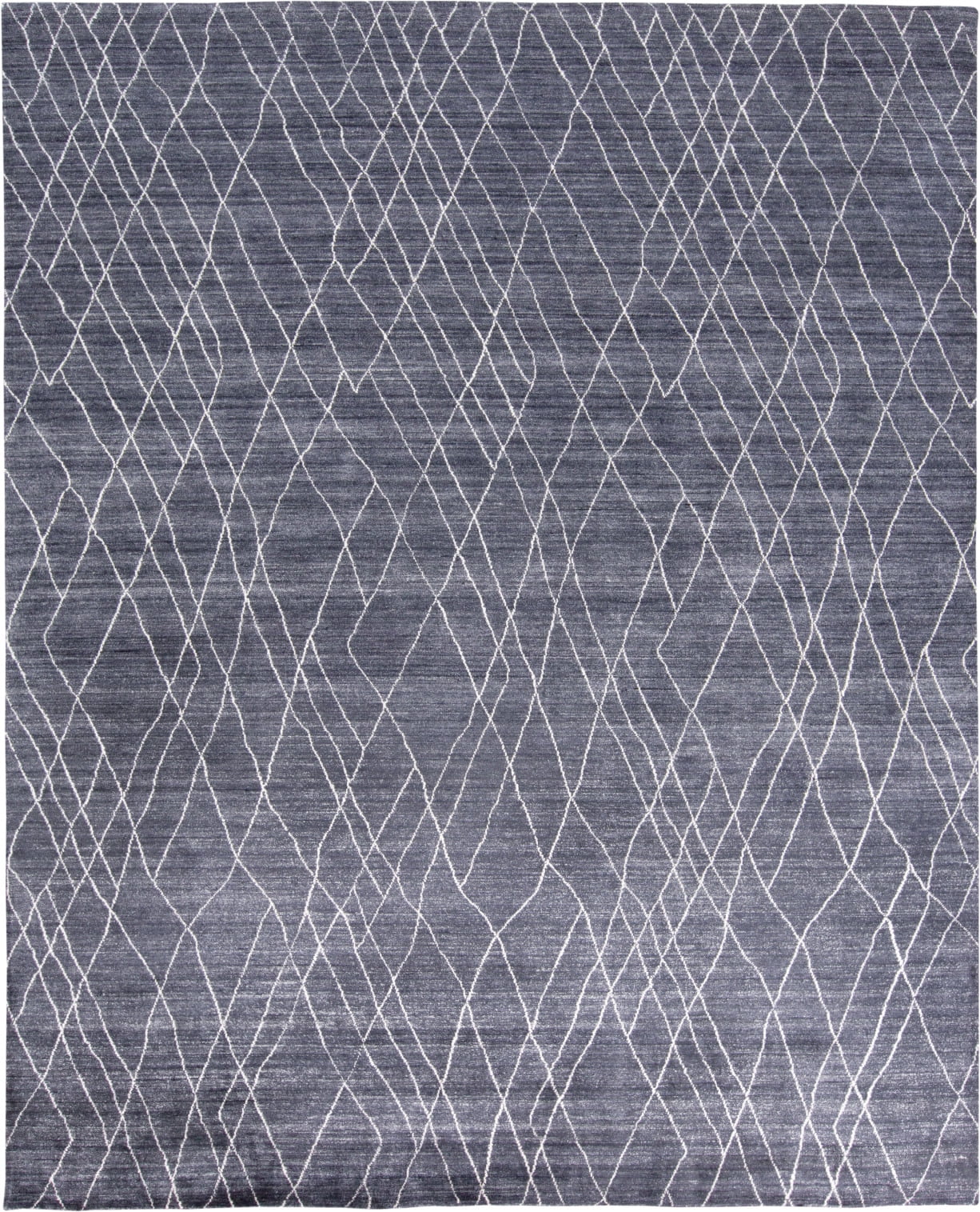 Feizy Lennox Modern Geometric, Blue/Ivory, 8' x 10' Area Rug Sheen ...