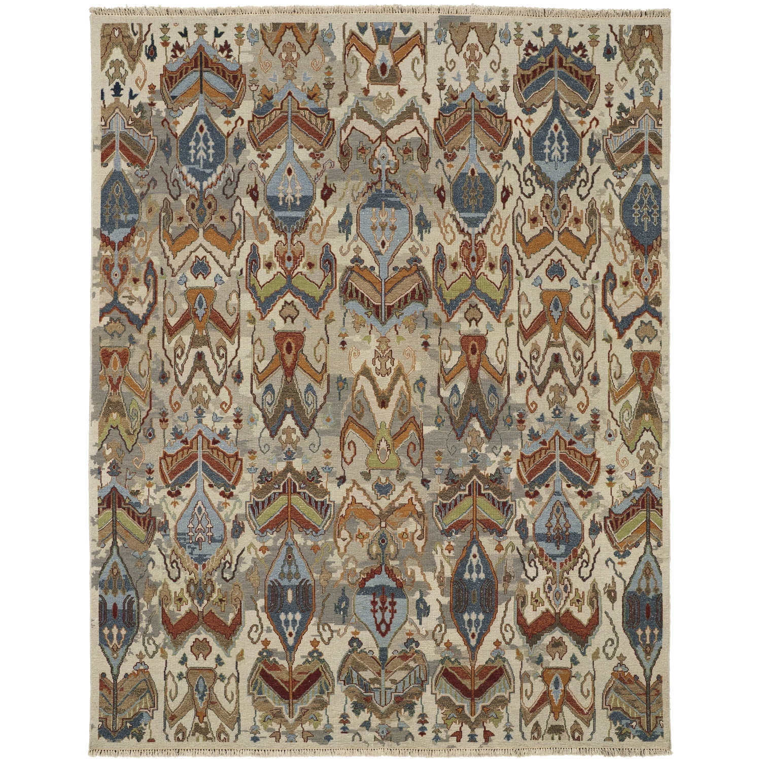 Feizy Leylan Transitional Ikat, Tan/Ivory/Orange, 2' x 3' Accent Rug ...