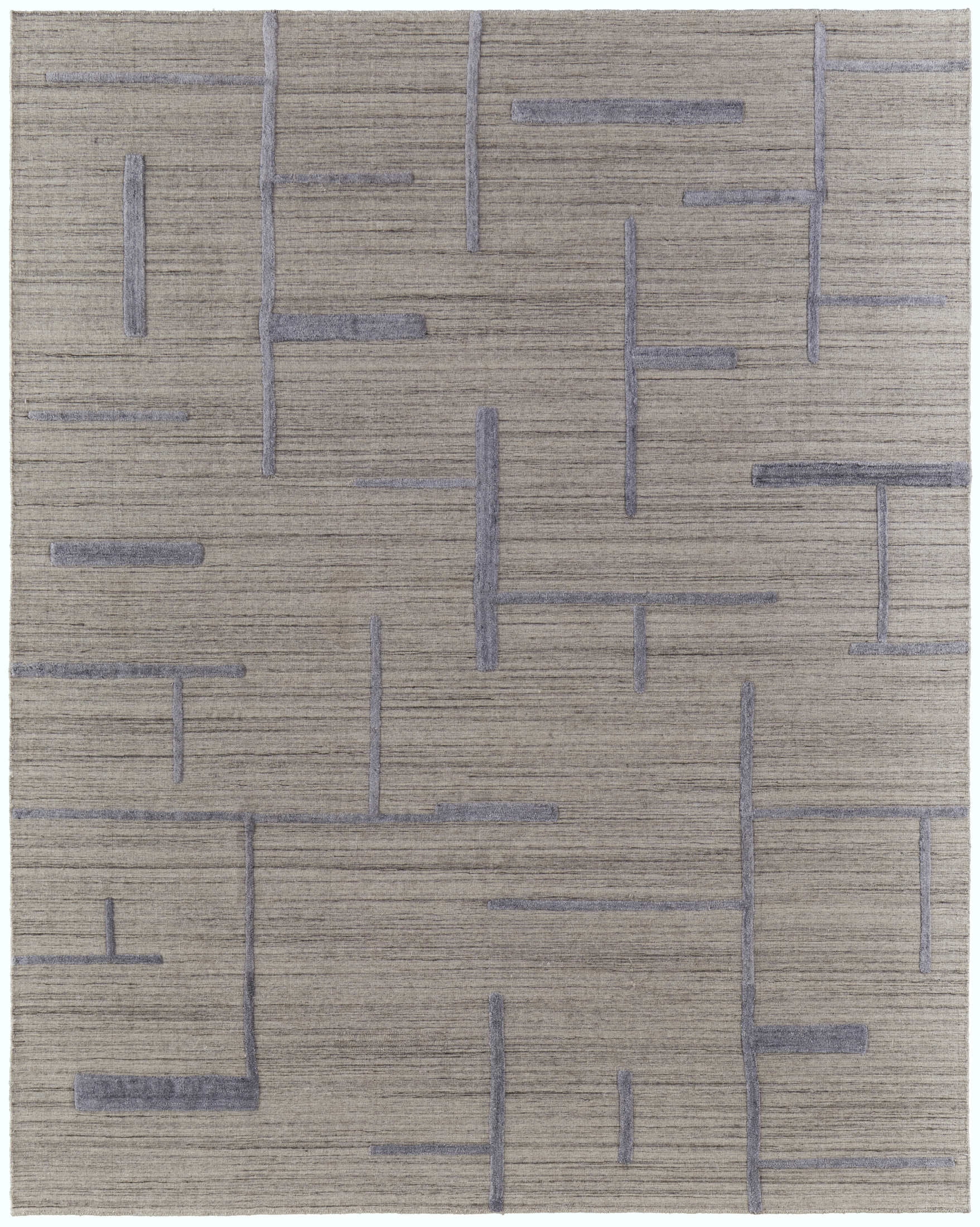 Feizy Longridge Modern Geometric, Ivory/Blue, 9' x 12' Area Rug ...
