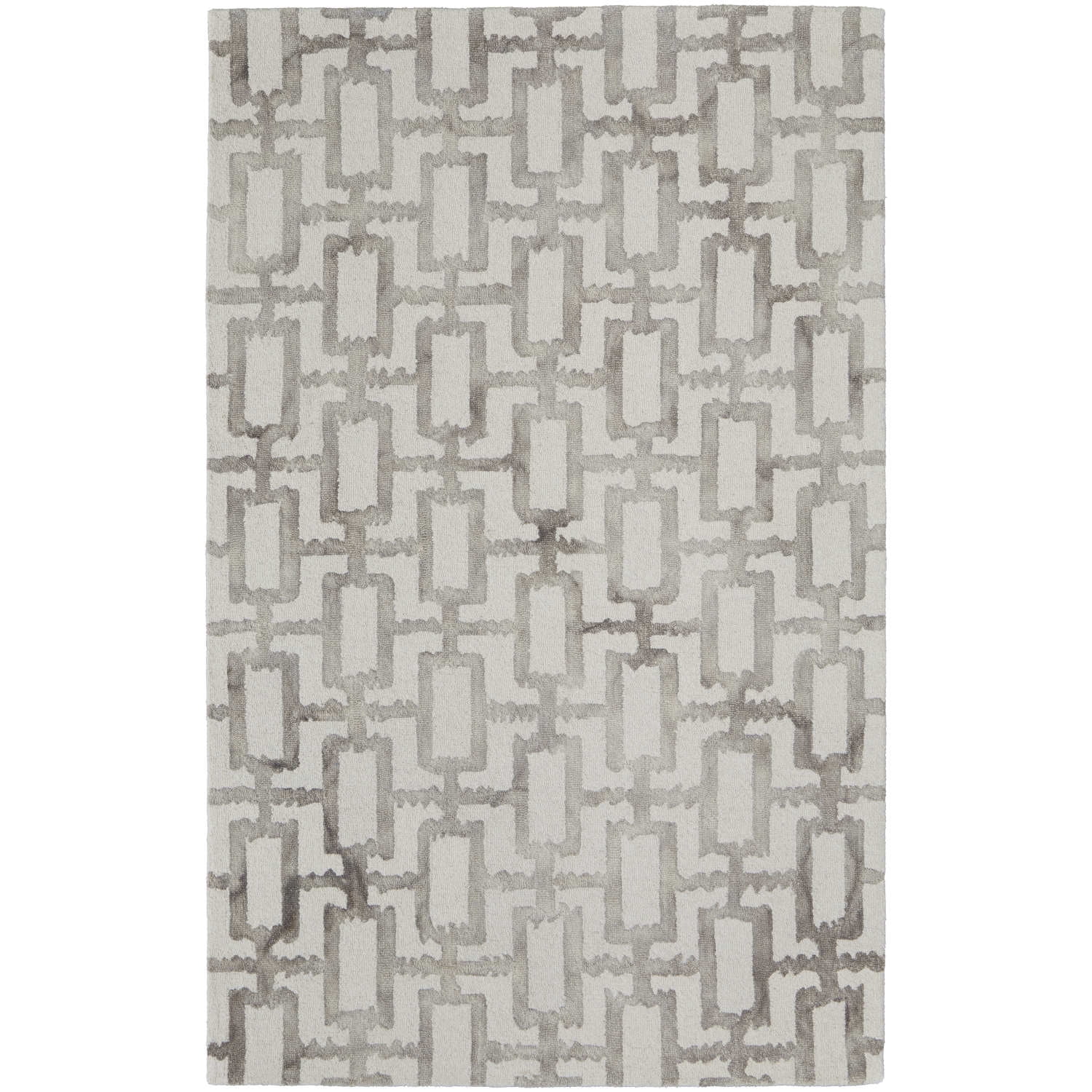Feizy Lorrain Modern Geometric, Ivory/Taupe, 3'6" x 5'6" Accent Rug ...