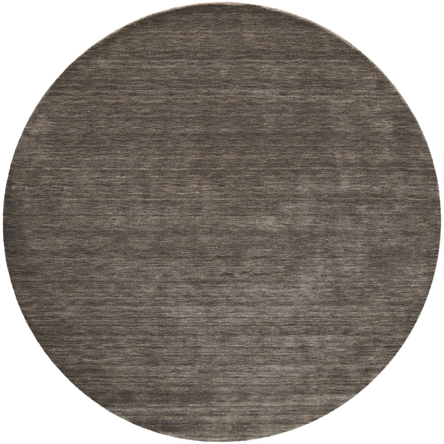Feizy Luna Modern Solid, Brown/Taupe, 10' x 10' Round Rug Easy Care ...