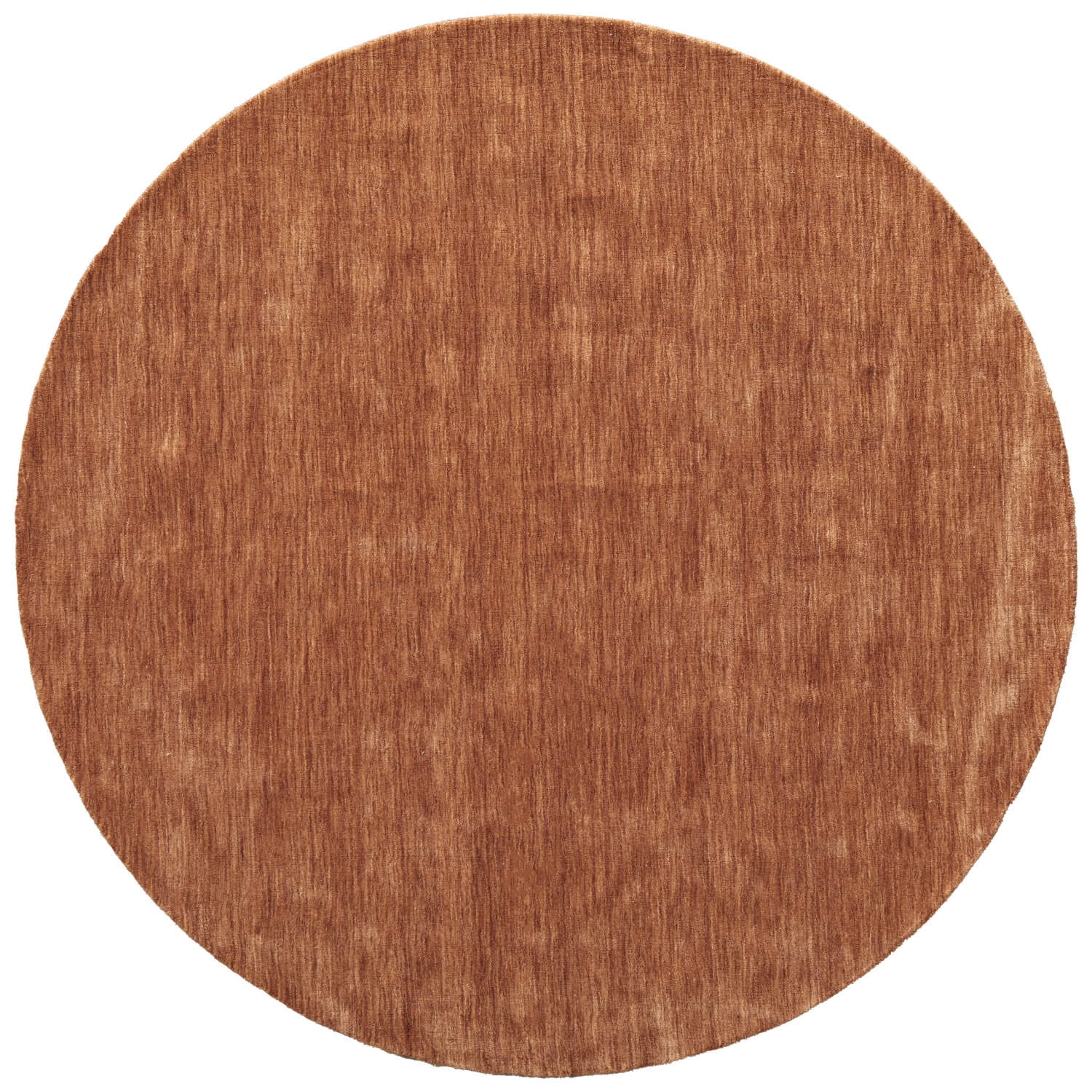 Feizy Luna Modern Solid, Orange, 10' x 10' Round Rug Easy Care Stain ...