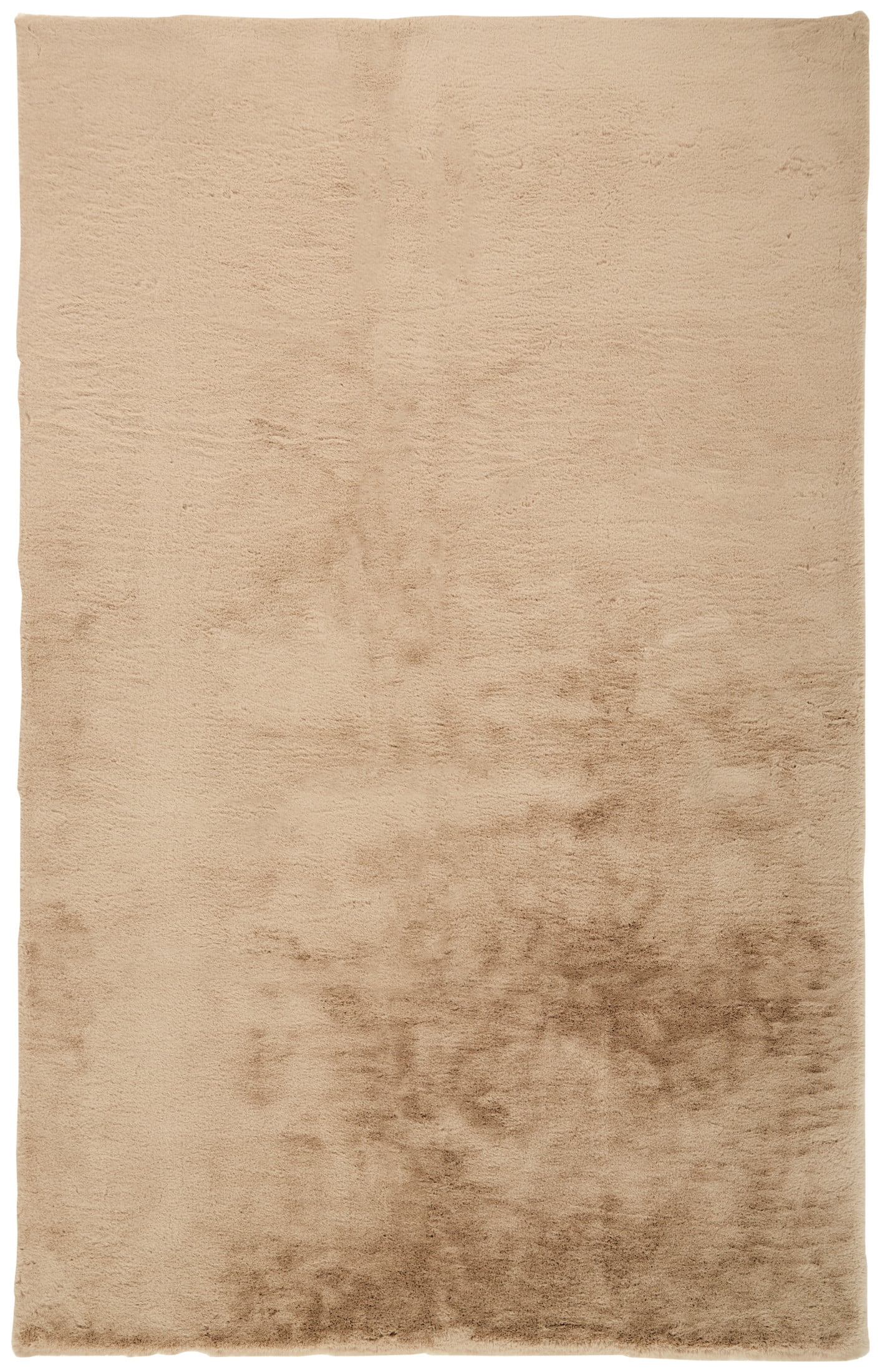 Feizy Luxe Velour Modern Solid, Tan, 5' x 7' Area Rug Sheen Fade ...