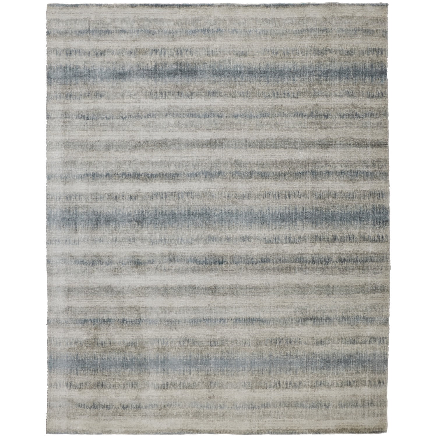 Feizy Mackay Transitional Stripes, Gray/Blue/Green, 8' x 10' Area Rug ...