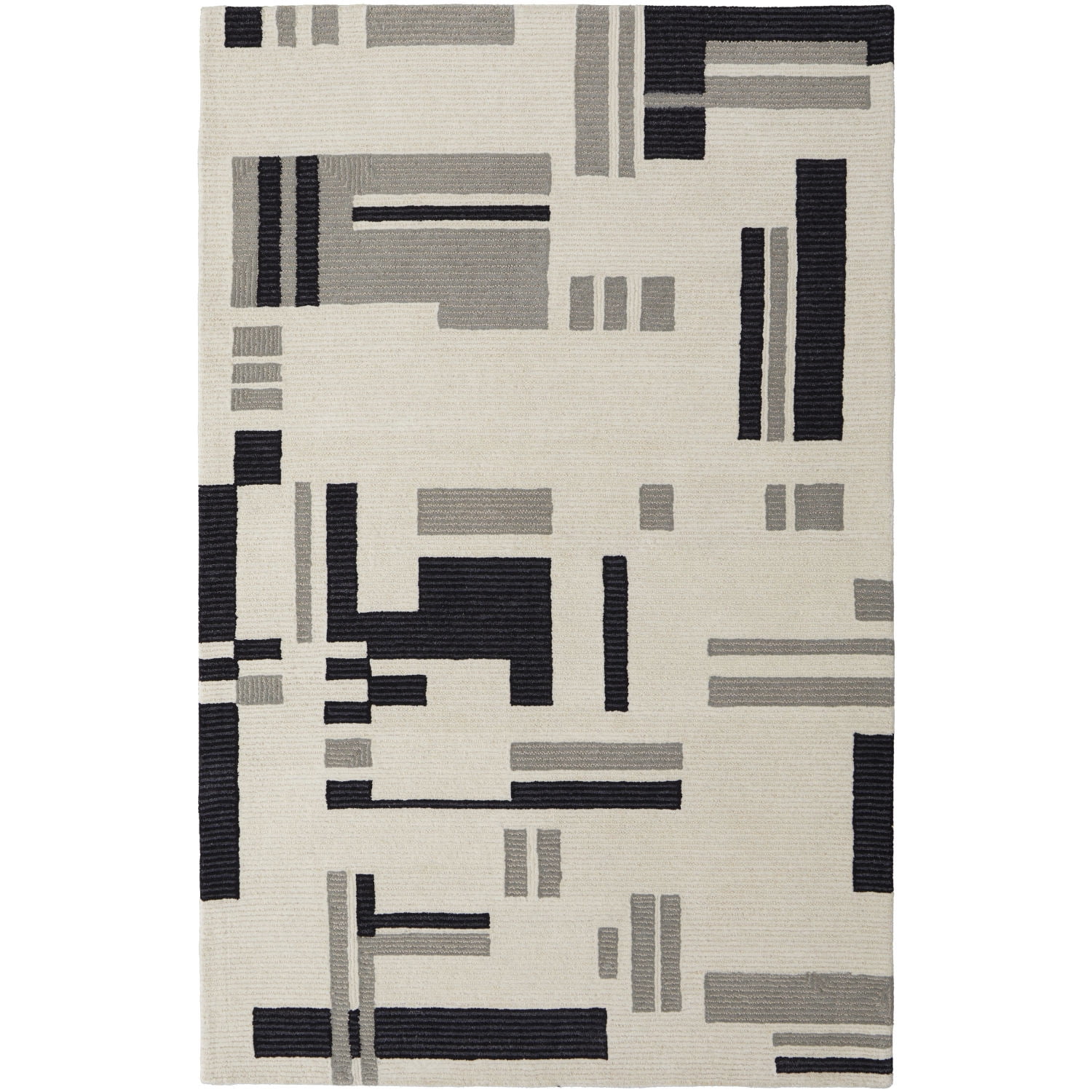 Feizy Maguire Transitional Abstract, Ivory/Taupe, 3'6" x 5'6" Accent ...