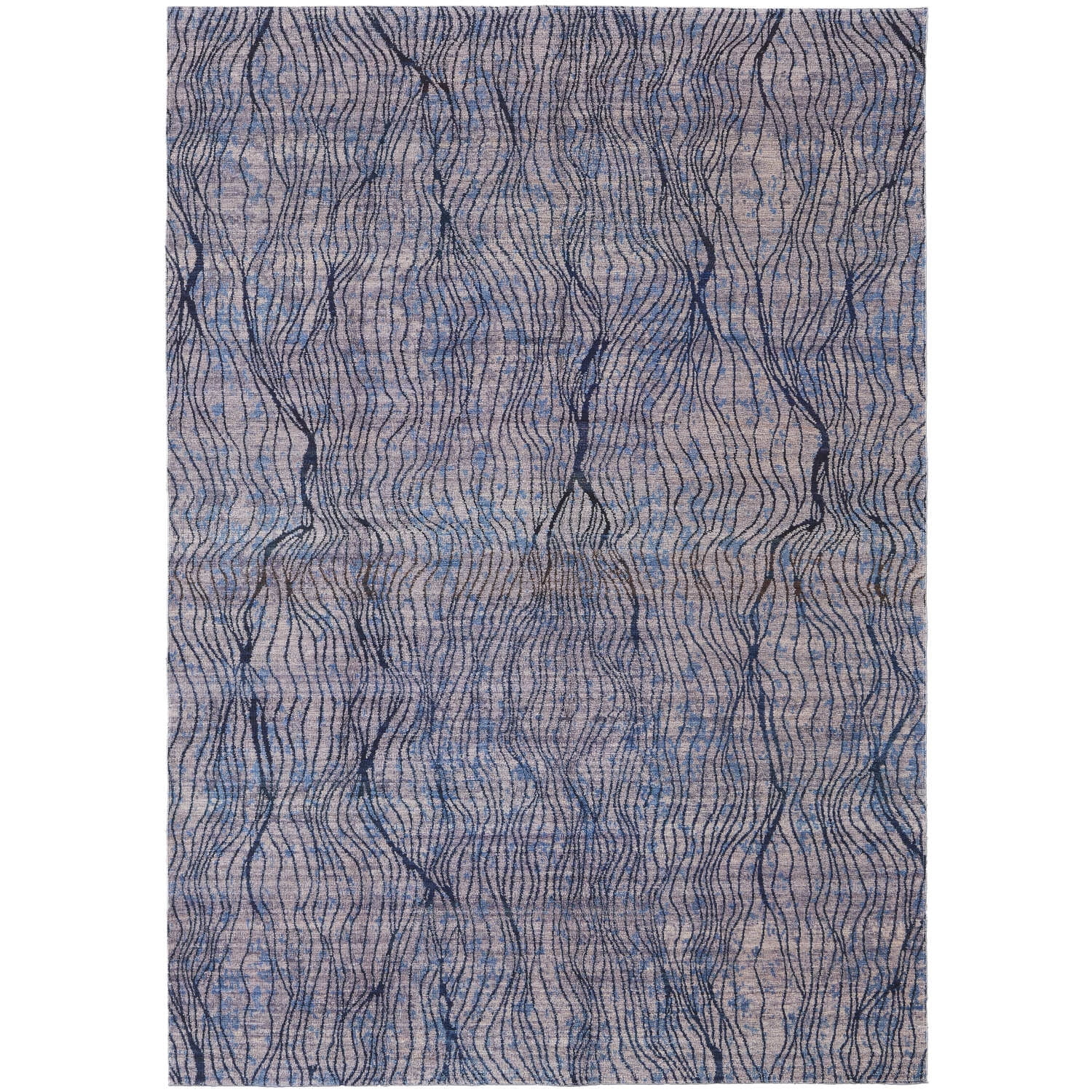 Feizy Mathis Transitional Abstract, Blue/Pink/Tan, 10'6" x 14' Area Rug Stain Fade Resistant Pet ...